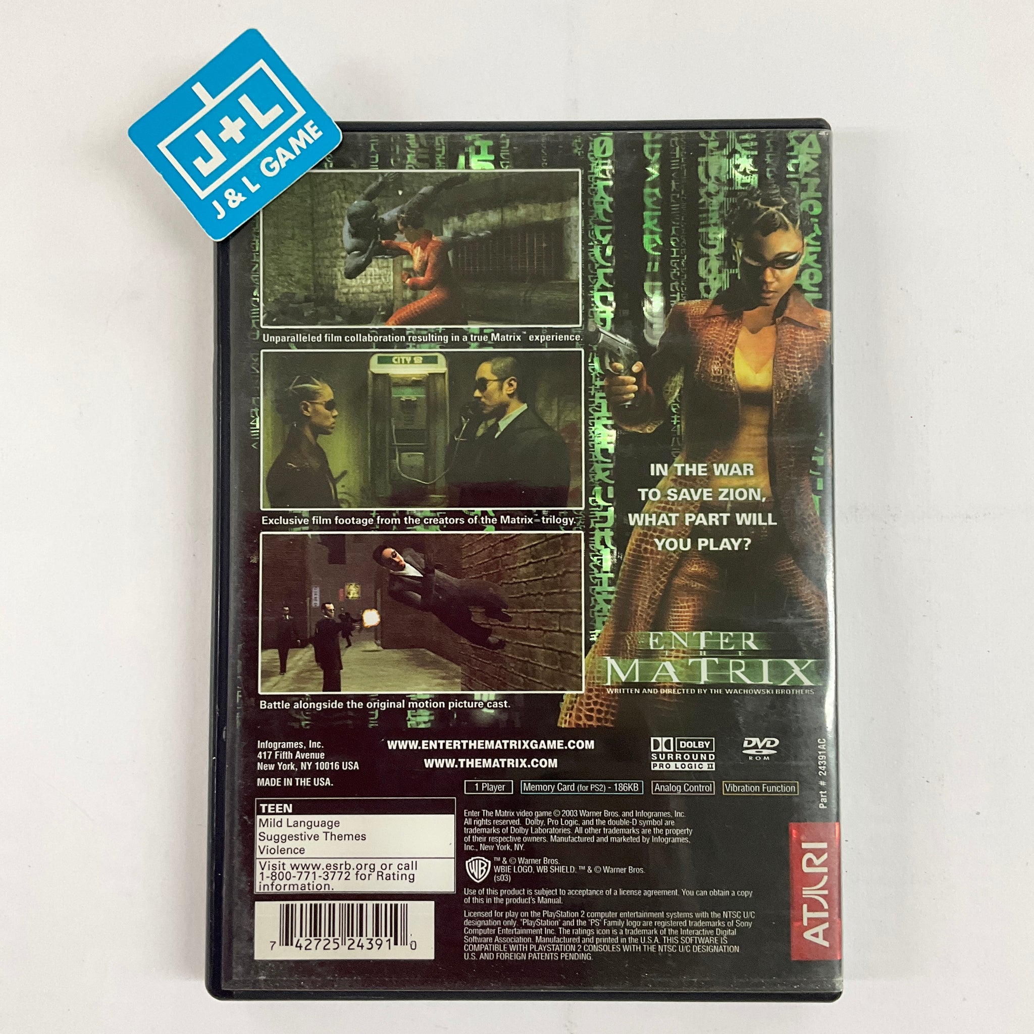 Enter the Matrix - (PS2) PlayStation 2 [Pre-Owned] – J&L Video Games ...