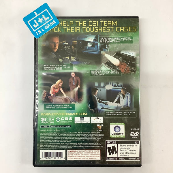 CSI: Crime Scene Investigation: 3 Dimensions of Murder - (PS2) PlaySta ...