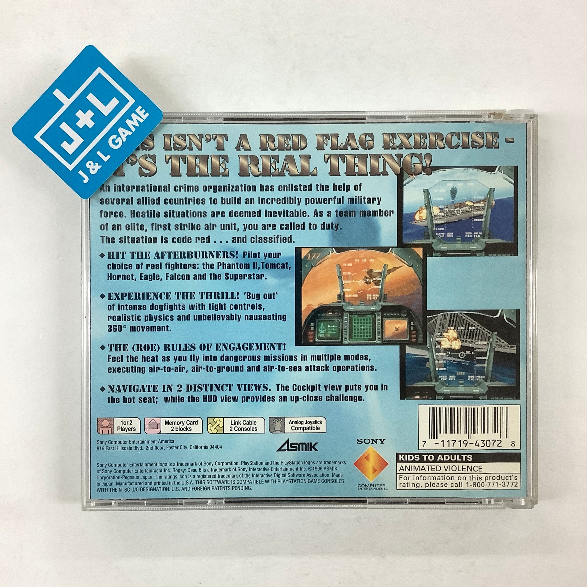 Bogey: Dead 6 - (PS1) PlayStation 1 [Pre-Owned] | J&L Game