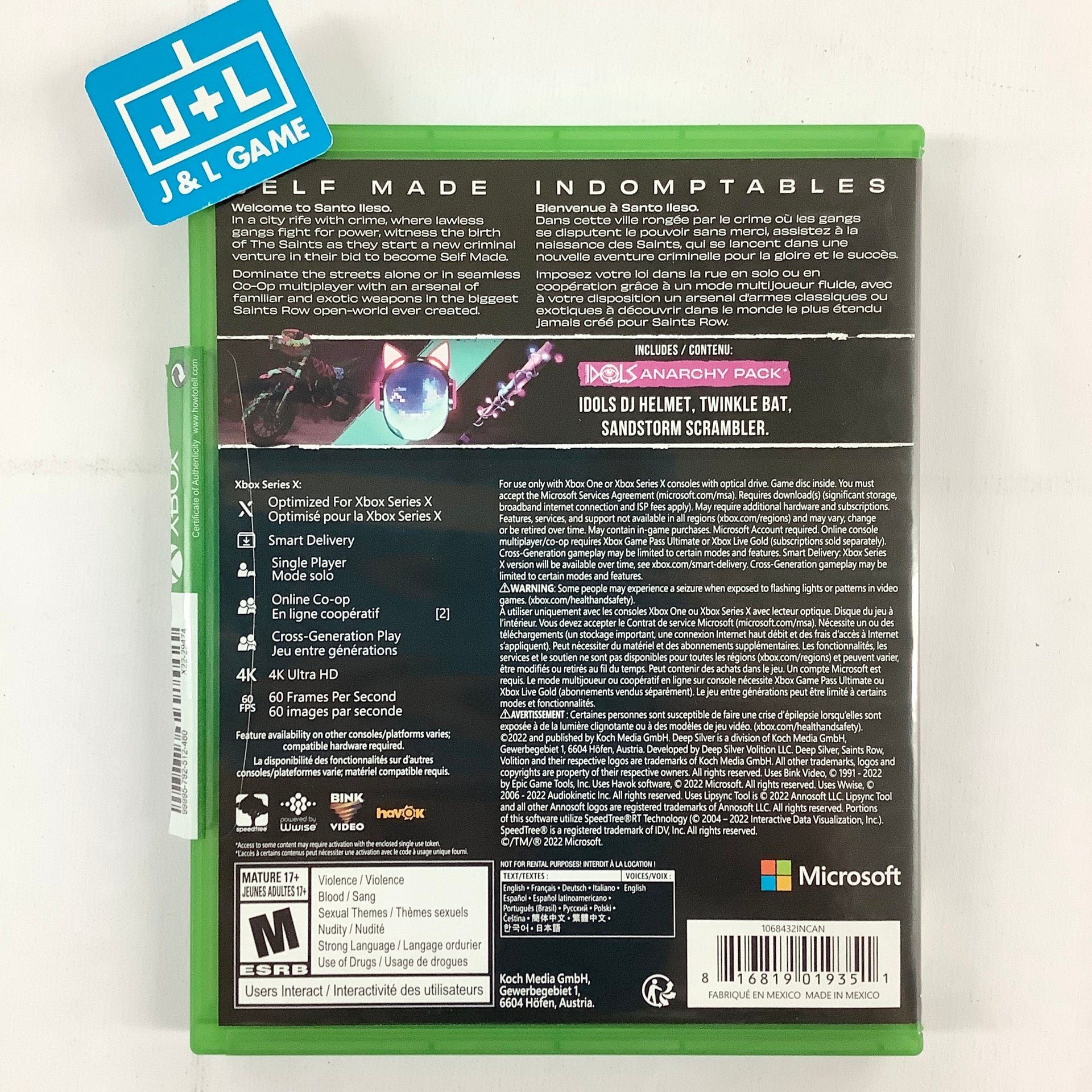 Saints Row - (XSX) Xbox Series X [UNBOXING] | J&L Game