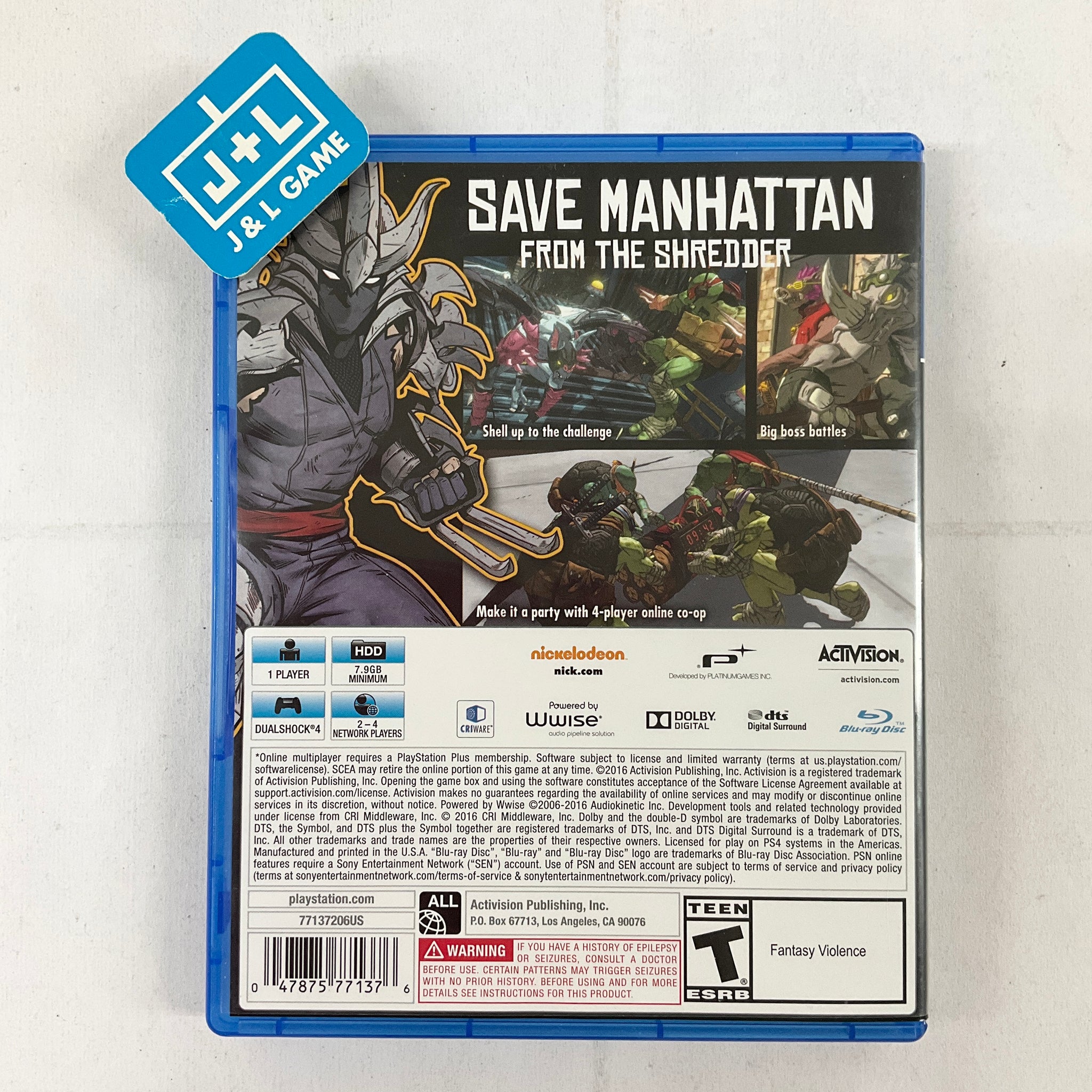 Teenage Mutant Ninja Turtles: Mutants in Manhattan - (PS4) PlayStation ...