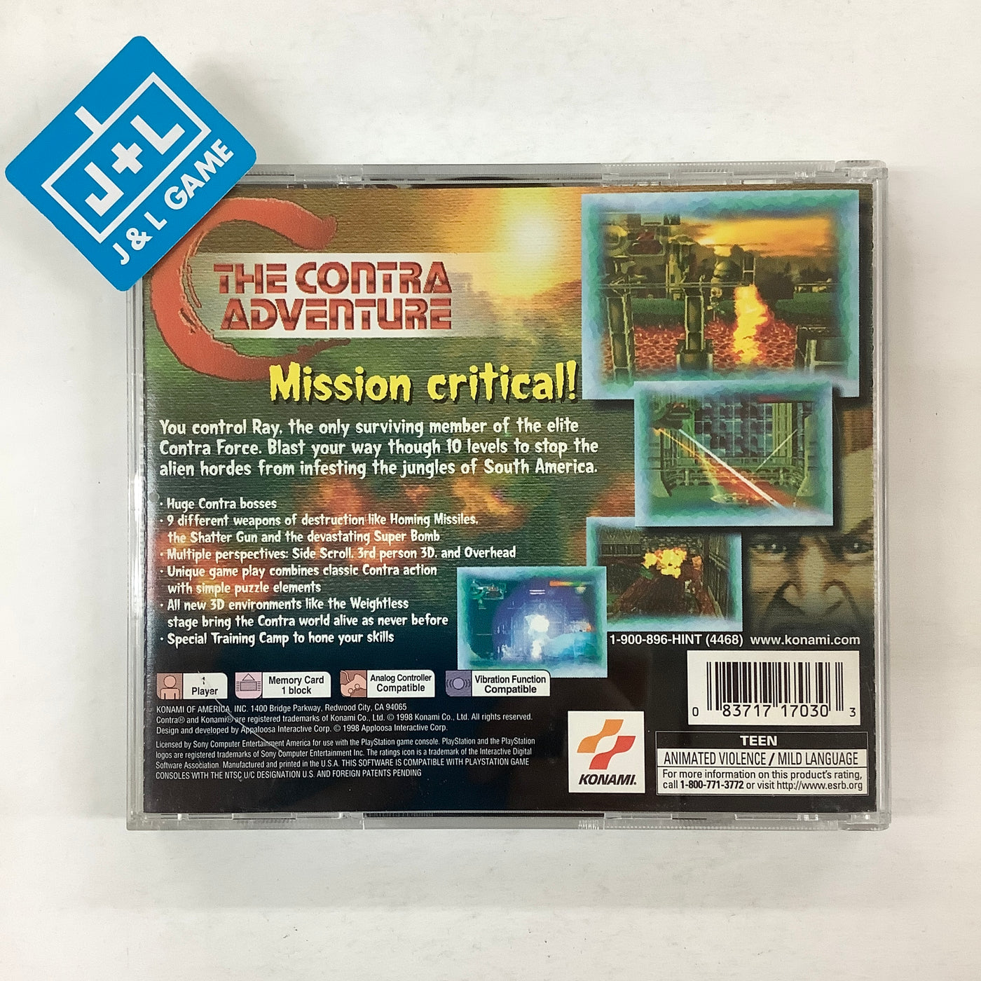 C: The Contra Adventure - (PS1) PlayStation 1 [Pre-Owned] | J&L Game