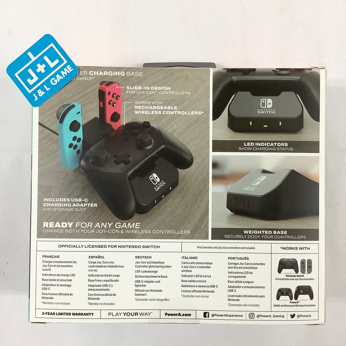 PowerA Controller Charging Base - (NSW) Nintendo Switch | J&L Game