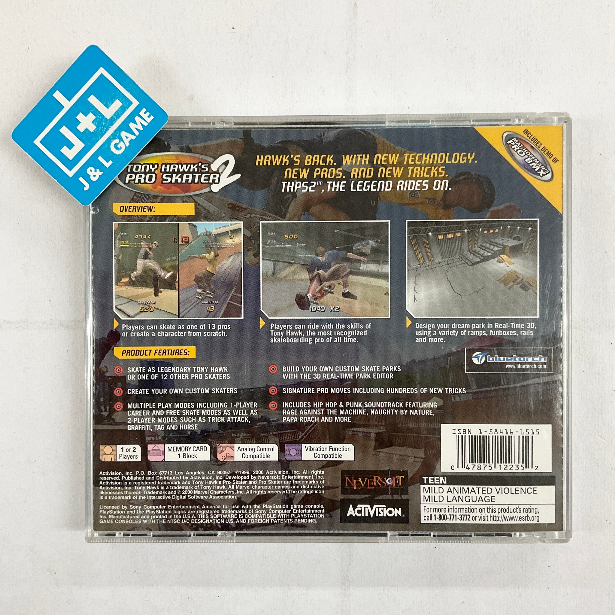 Tony Hawk's Pro Skater 2 - (PS1) PlayStation 1 [Pre-Owned] – J&L Video ...
