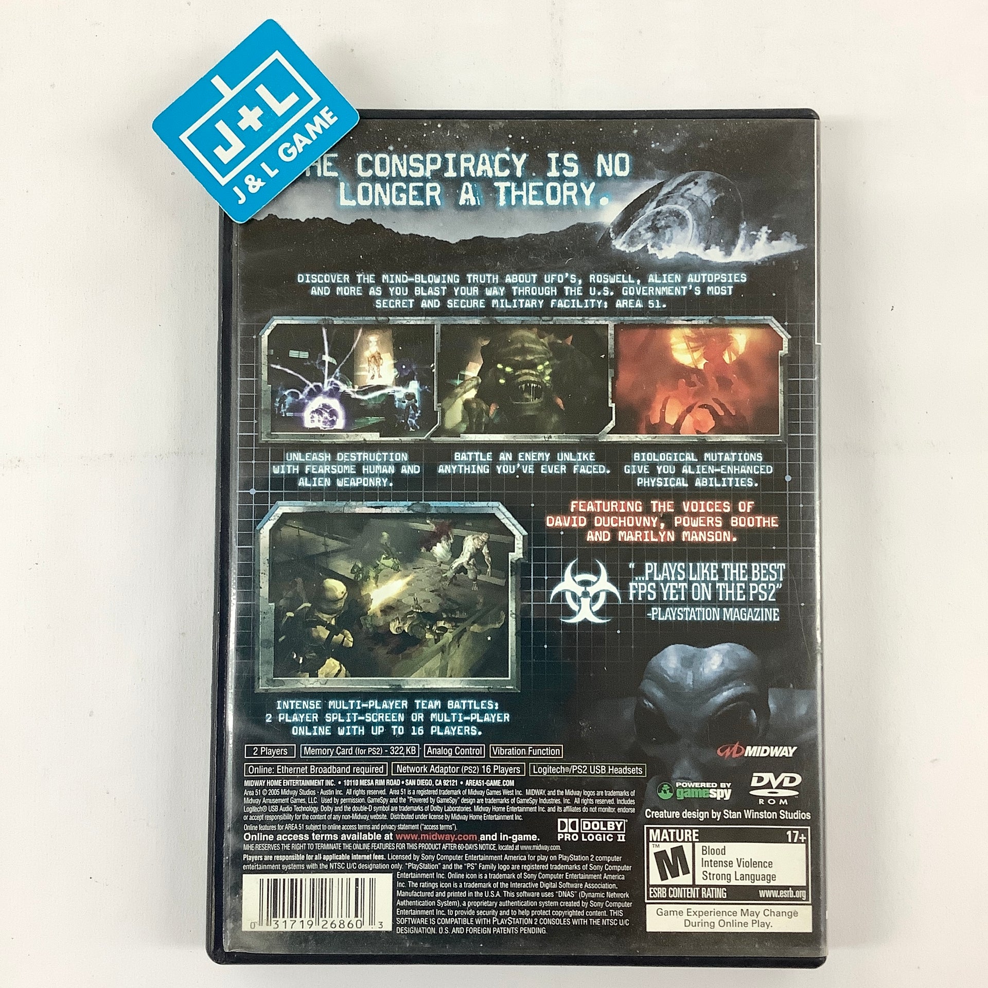 Area 51 - (PS2) PlayStation 2 [Pre-Owned] | J&L Game