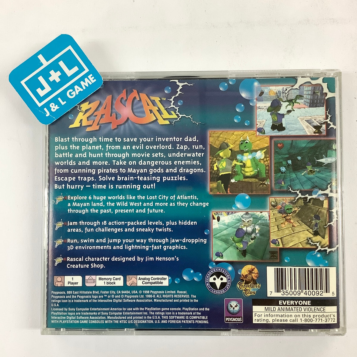 Rascal - (PS1) PlayStation 1 [Pre-Owned] | J&L Game