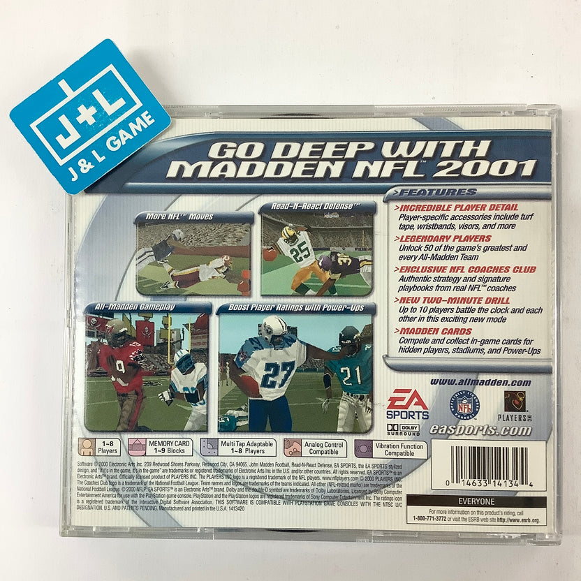 Madden NFL 2001 - (PS1) PlayStation 1 [Pre-Owned] | J&L Game