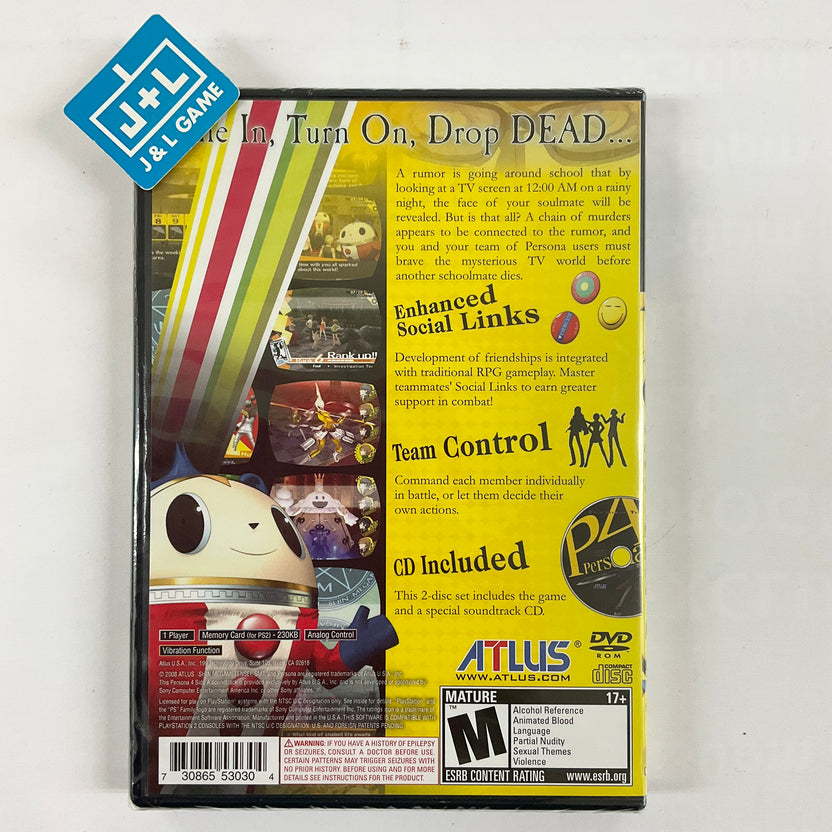 Shin Megami Tensei: Persona 4 - (PS2) PlayStation 2 | J&L Game