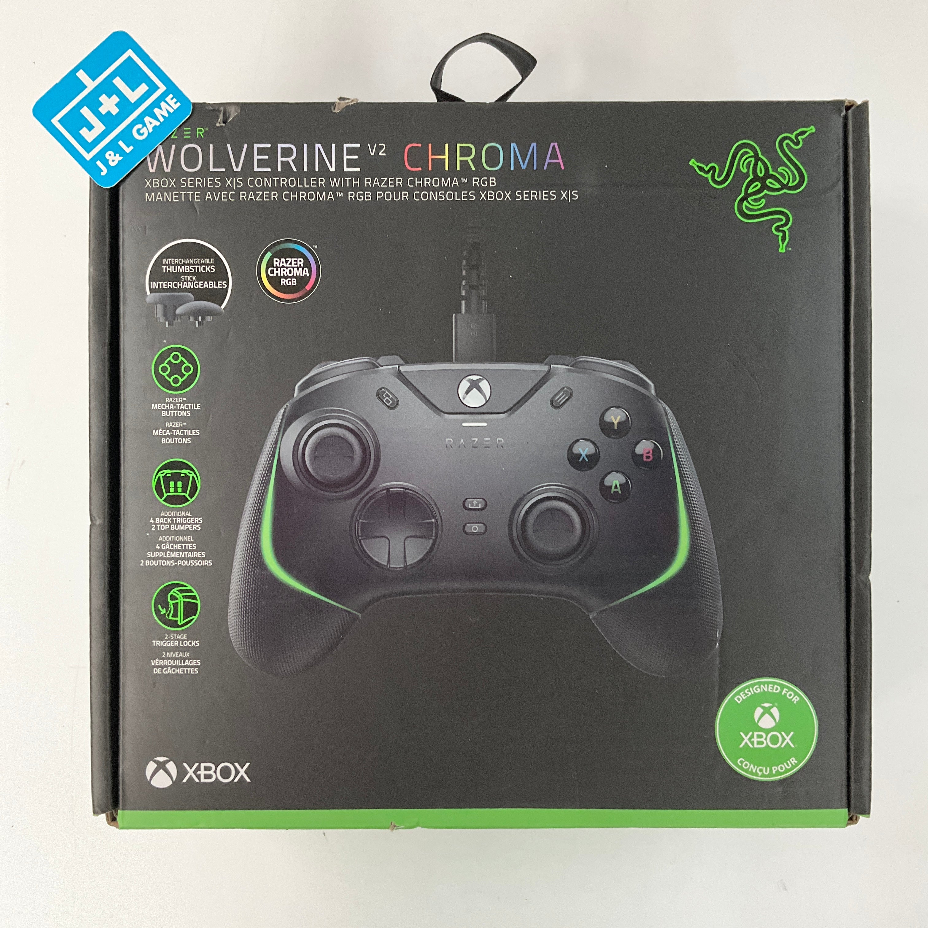 Razer Wolverine V2 Chroma Wired Gaming Pro Controller (Black) - (XSX ...