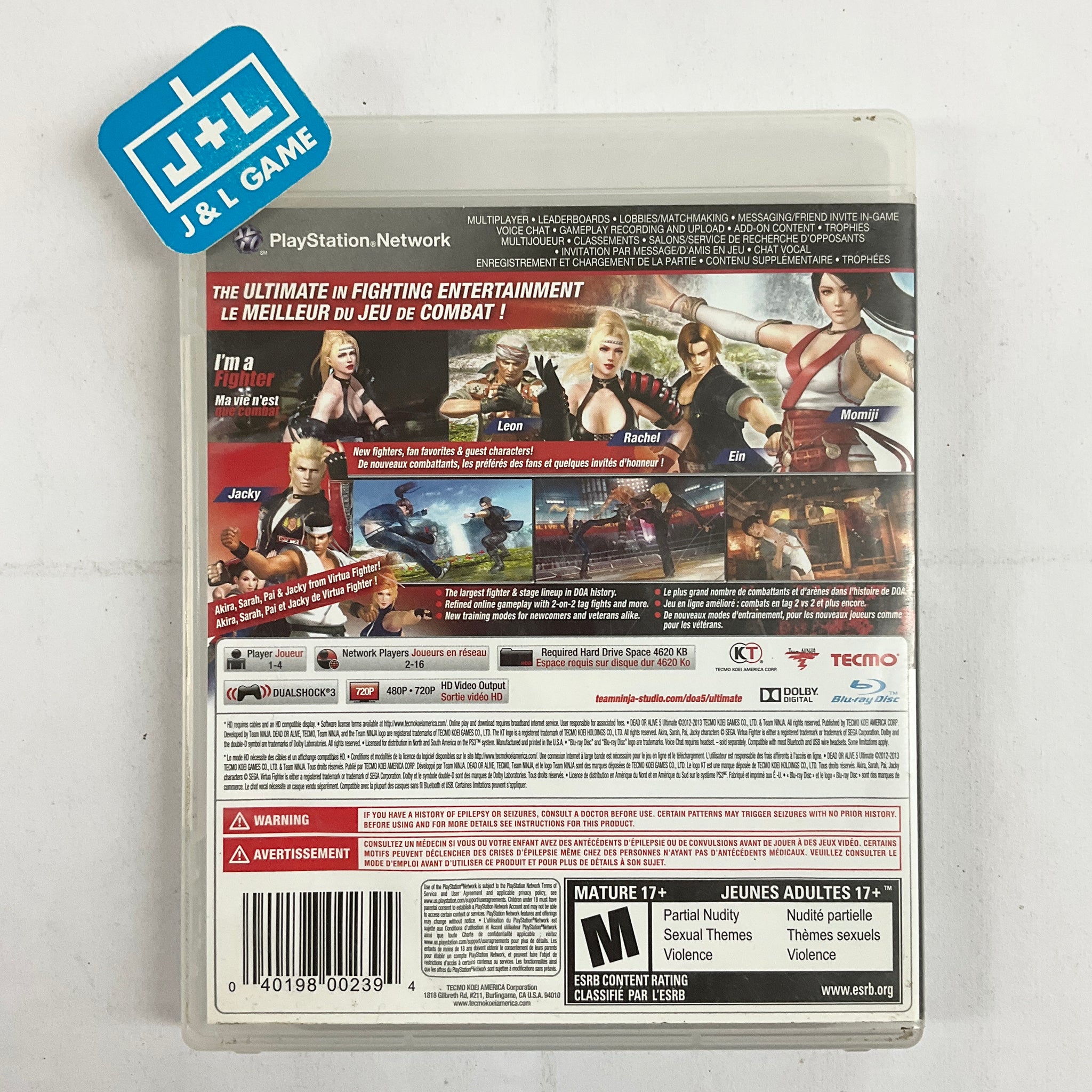 Dead or Alive 5 Ultimate - (PS3) PlayStation 3 [Pre-Owned] – J&L Video Games New York City