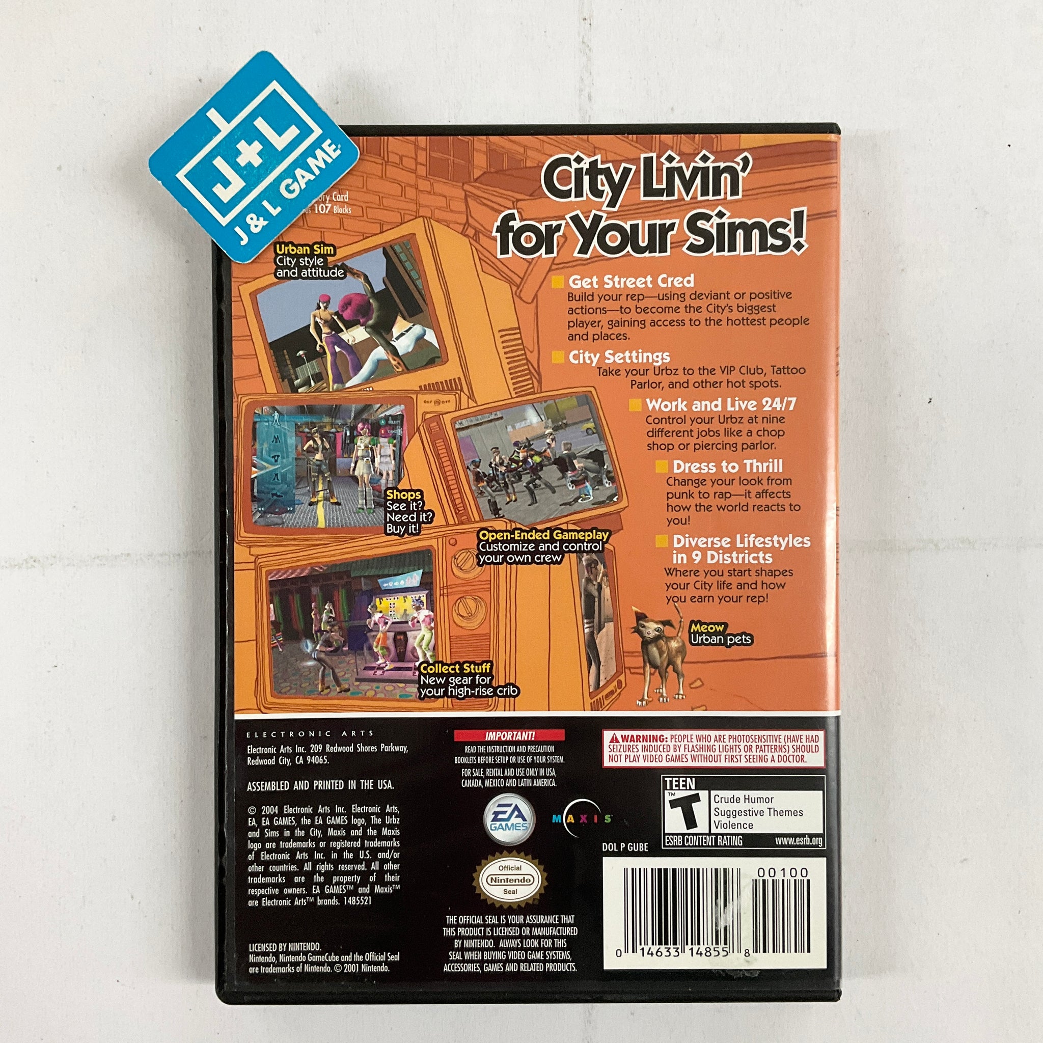 The Urbz: Sims in the City - (GC) GameCube [Pre-Owned] – J&L Video Games New York City