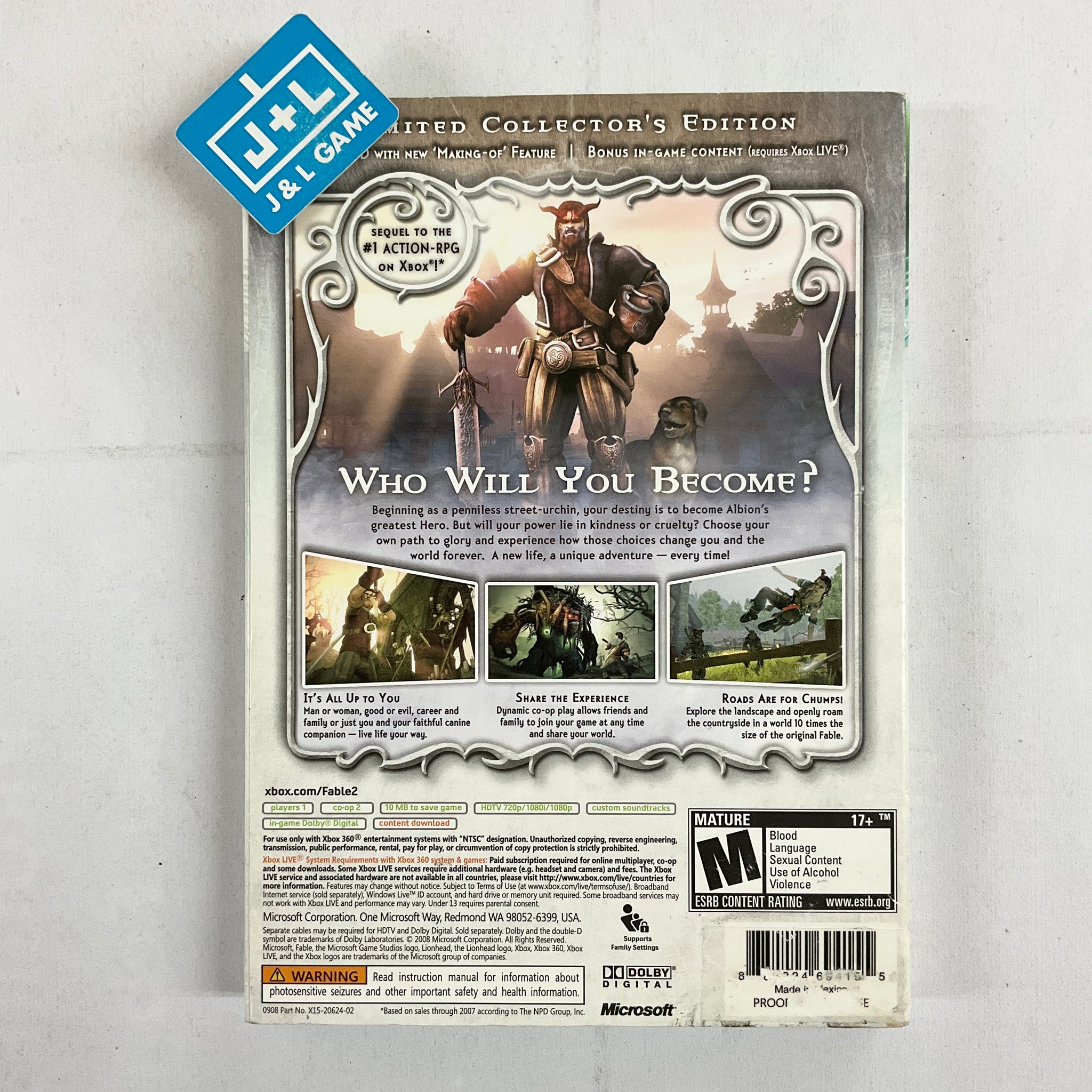 Fable II (Limited Collector's Edition) - Xbox 360 [Pre-Owned] – J&L ...