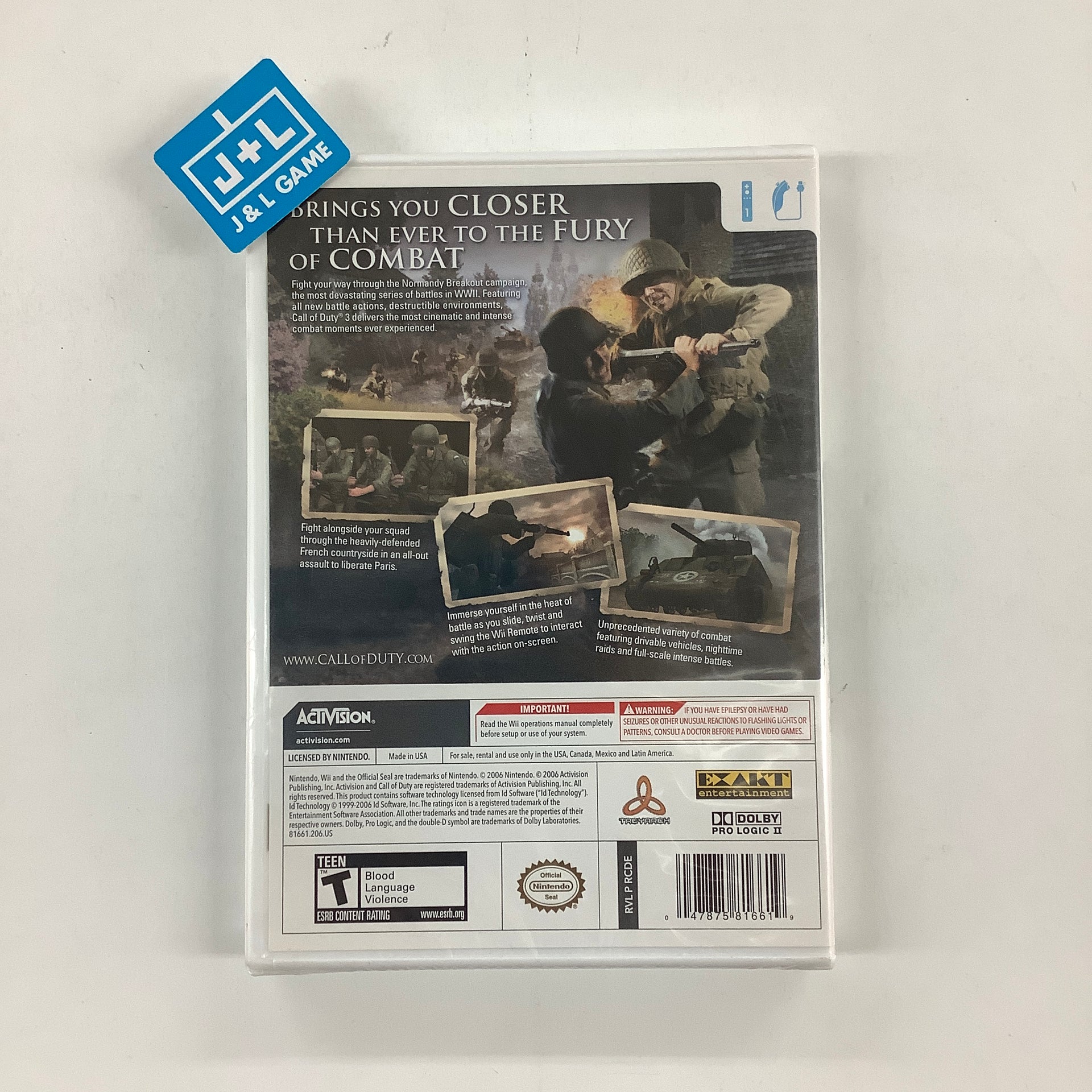 Call of Duty 3 - Nintendo Wii | J&L Game