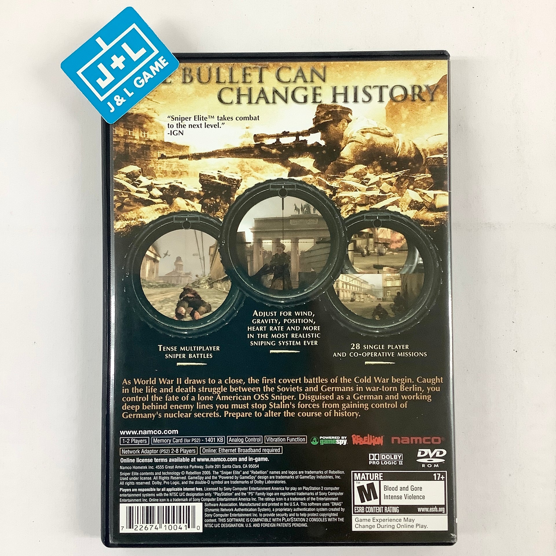 Sniper Elite - (PS2) PlayStation 2 [Pre-Owned] | J&L Game