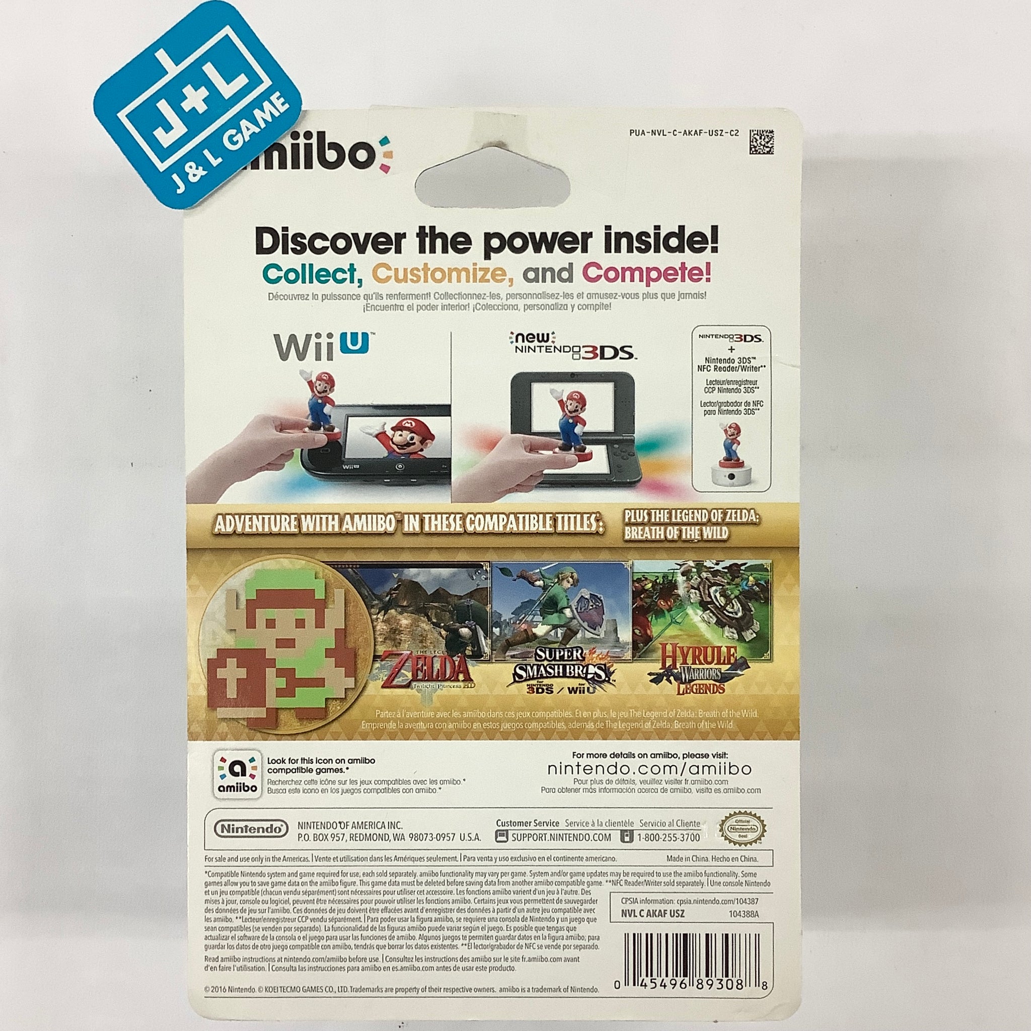 8-Bit Link (The Legend of Zelda series) - Nintendo WiiU Amiibo – J&L ...