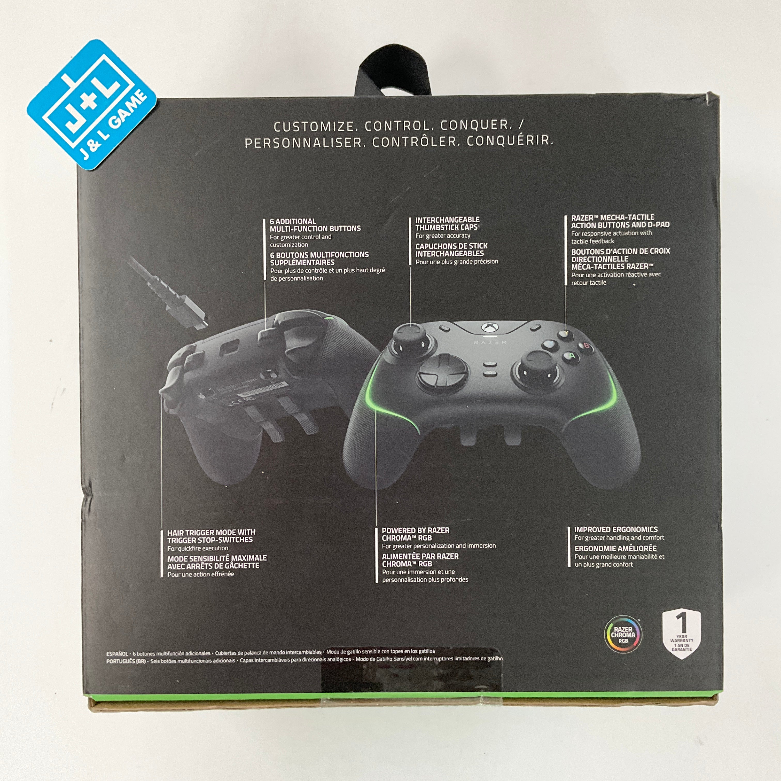 Razer Wolverine V2 Chroma Wired Gaming Pro Controller (Black) - (XSX ...