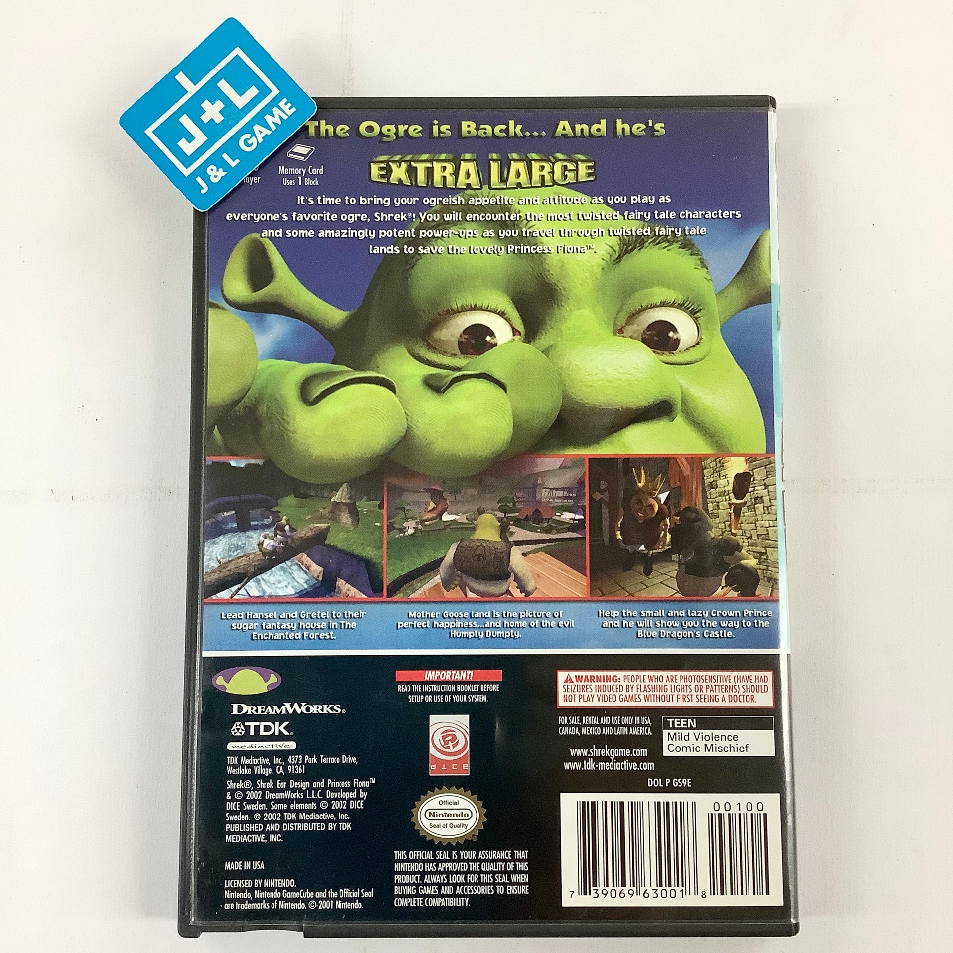 Shrek Extra Large - (GC) GameCube [Pre-Owned] | J&L Game