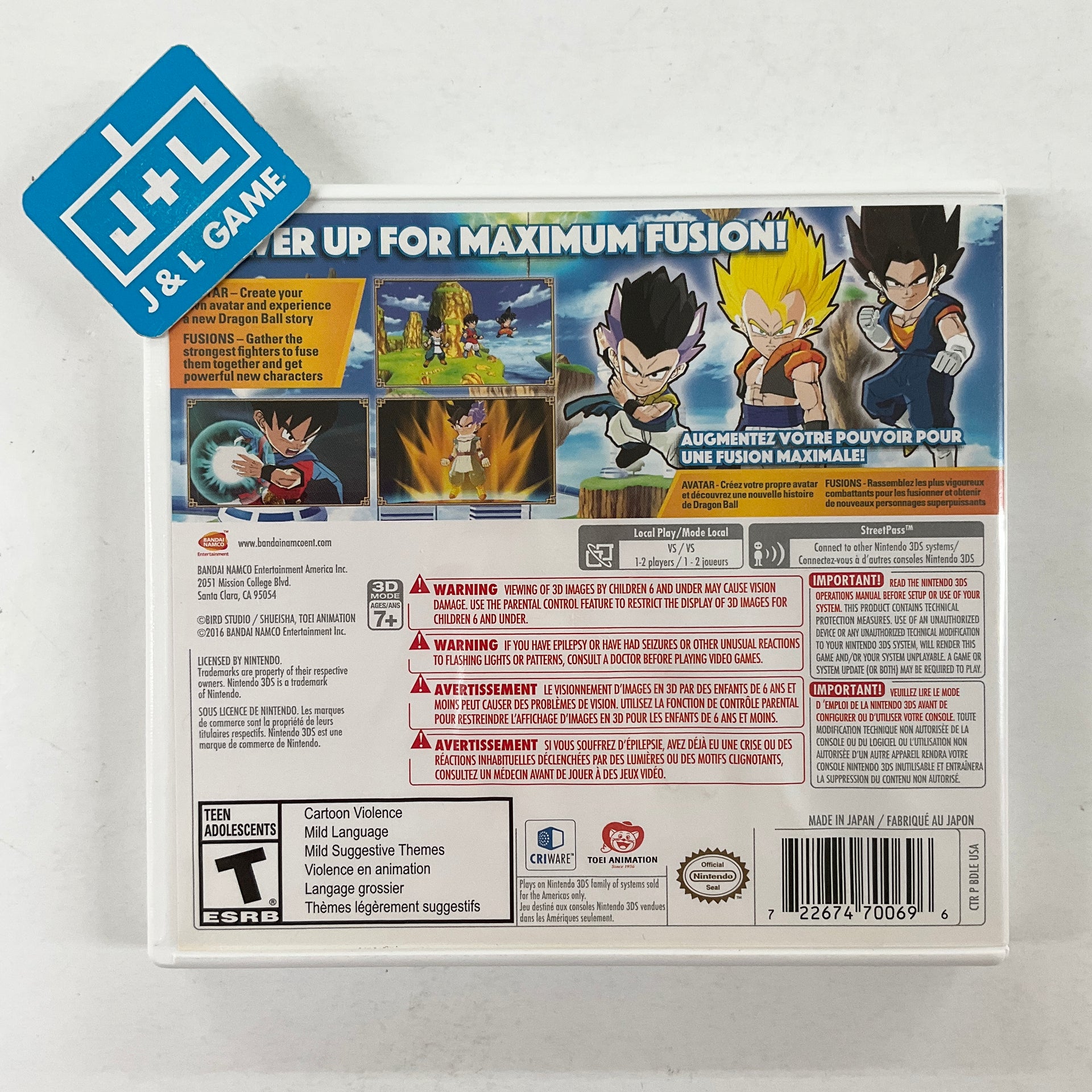 Dragon Ball: Fusions - Nintendo 3DS [Pre-Owned] | J&L Game