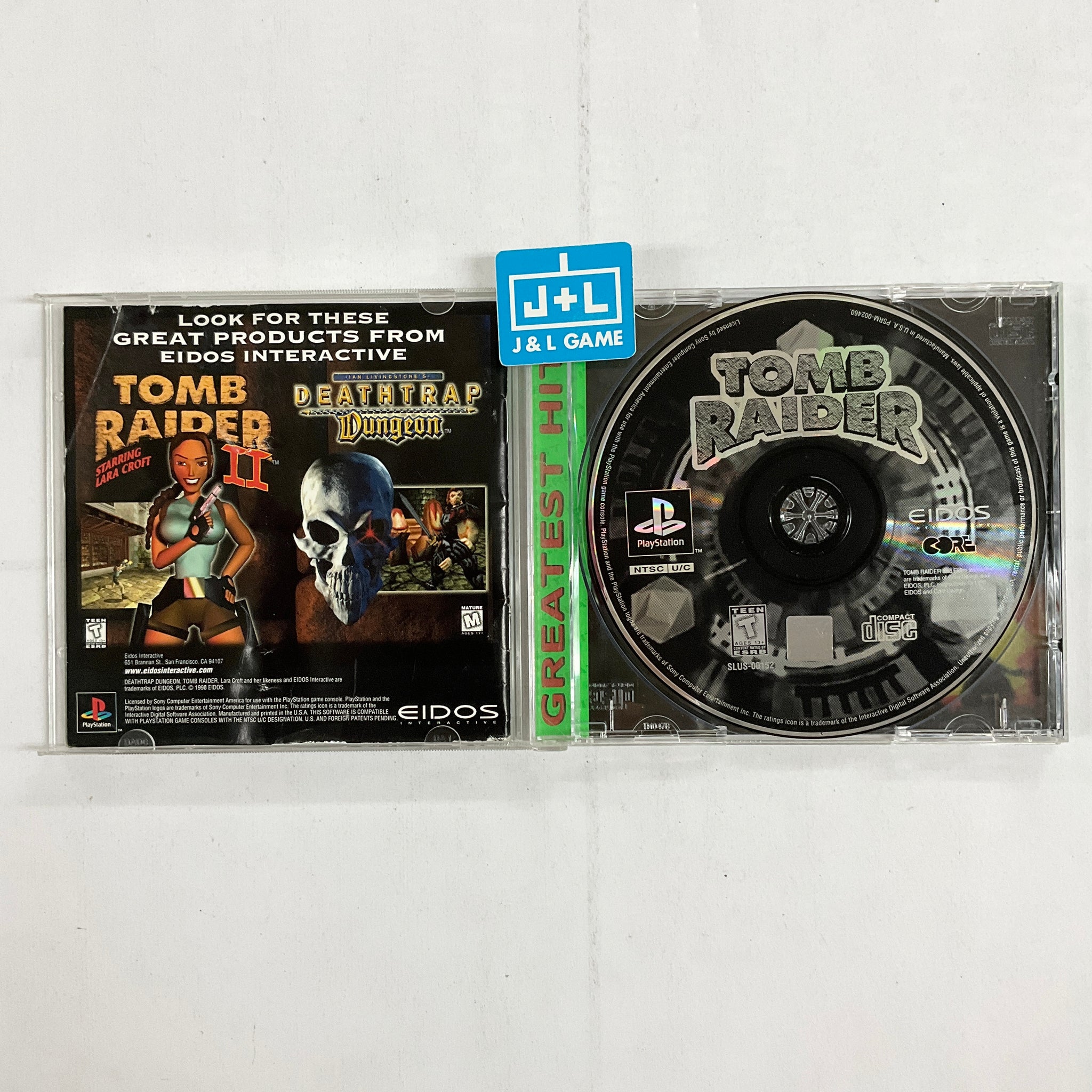 Tomb Raider (Greatest Hits) - (PS1) PlayStation 1 [Pre-Owned] – J&L ...