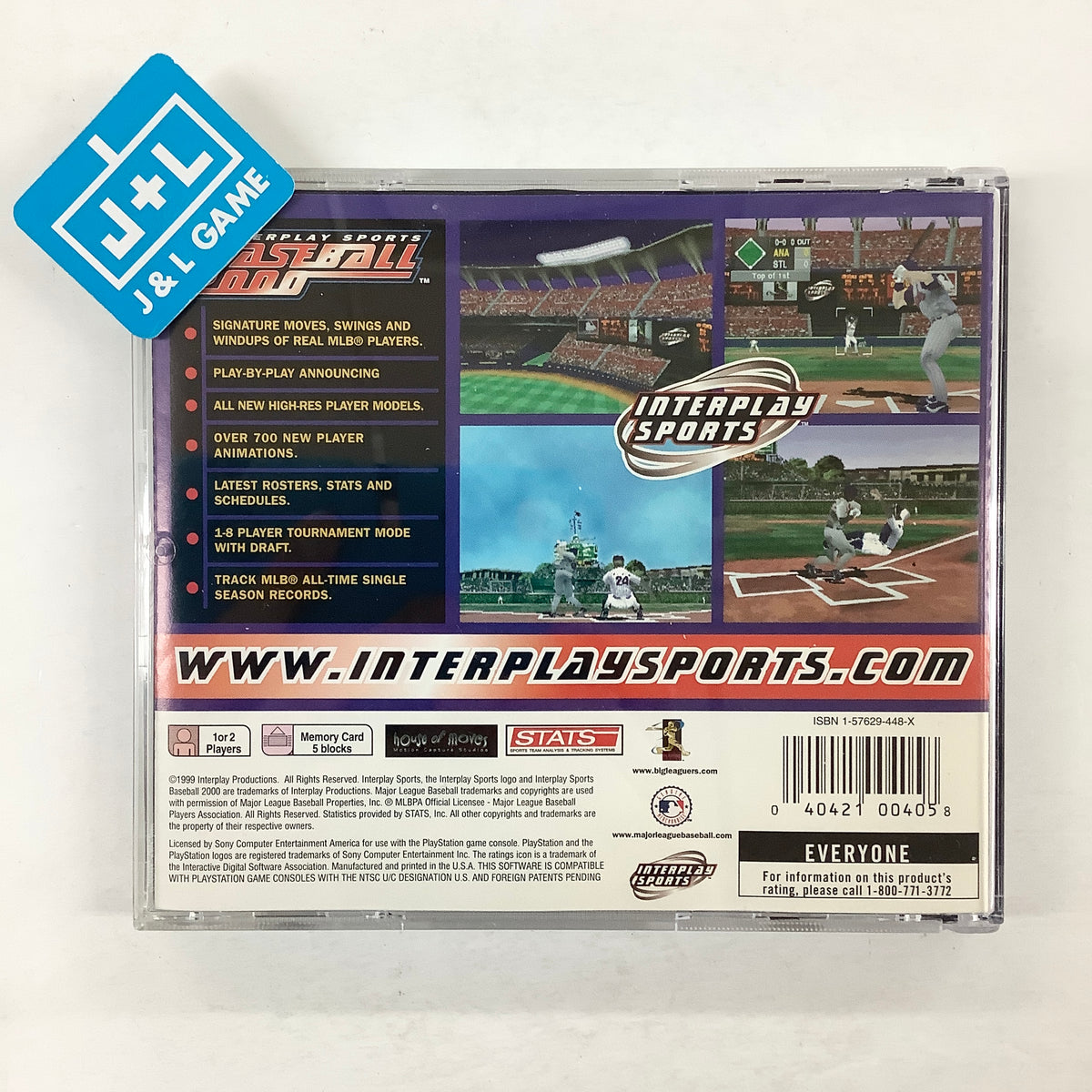 Interplay Sports Baseball 2000 - (PS1) PlayStation 1 [Pre-Owned] | J&L Game