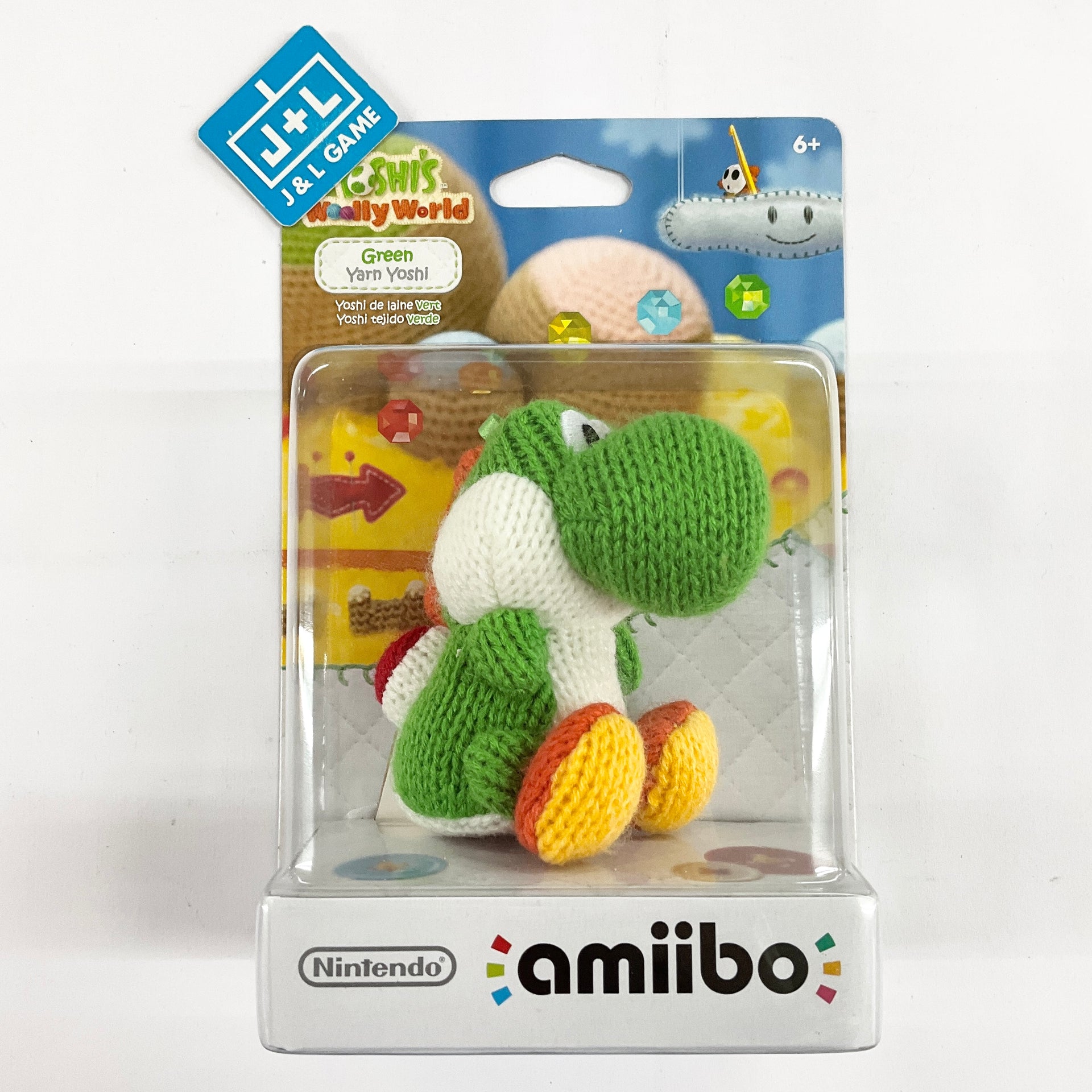 Green Yarn Yoshi (Yoshi's Woolly World) - Nintendo WiiU Amiibo | J&L Game