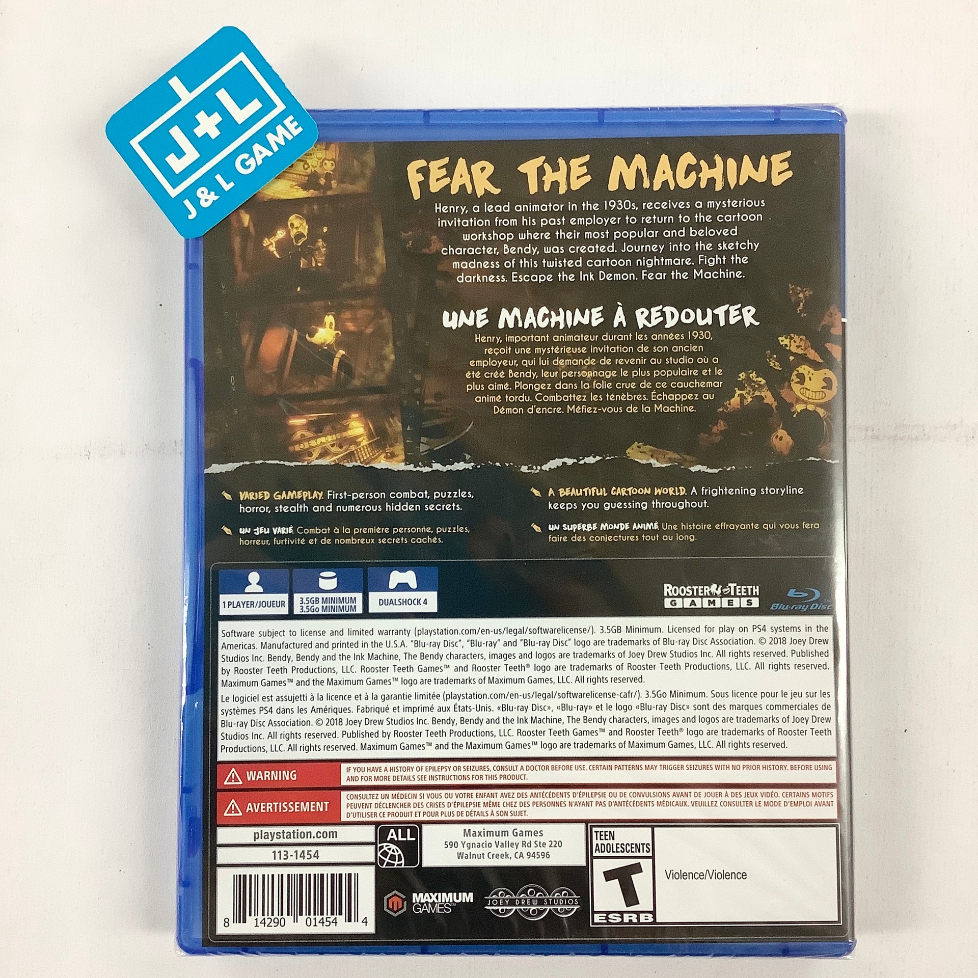 Bendy and the Ink Machine - (PS4) PlayStation 4 | J&L Game