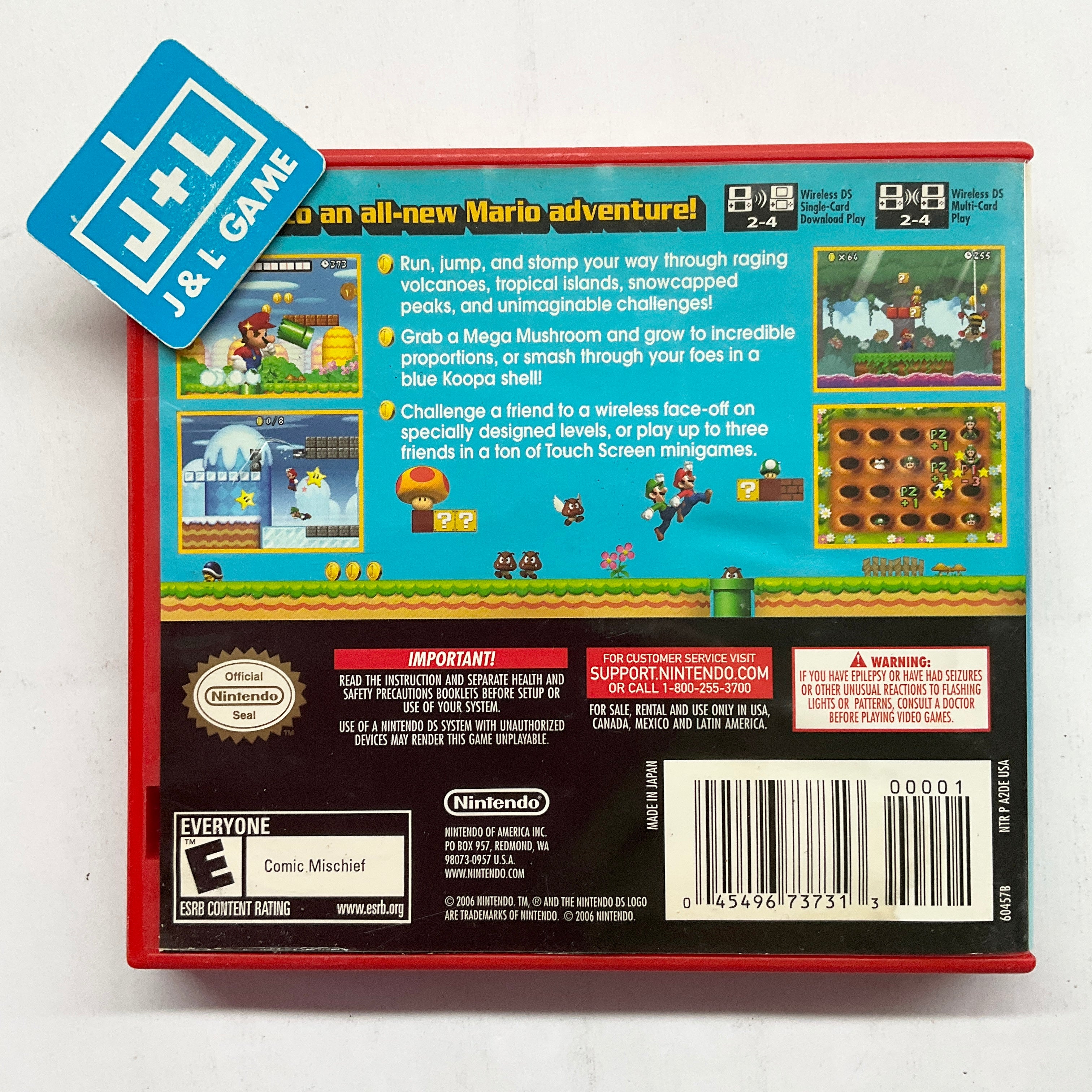 New Super Mario Bros. (Red Case) - (NDS) Nintendo DS [Pre-Owned] | J&L Game