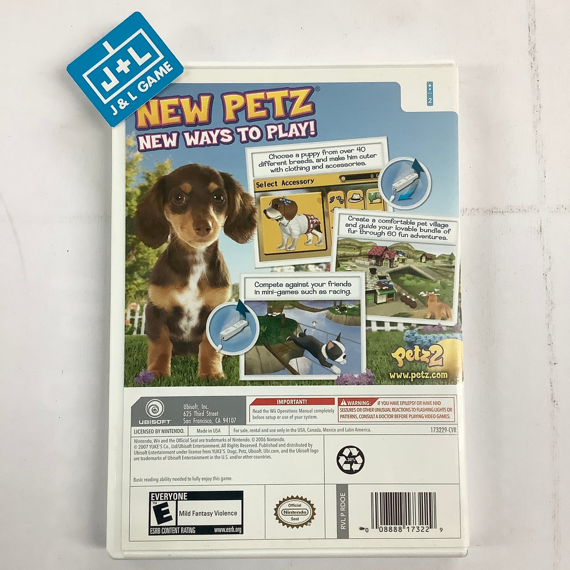 Petz: Dogz 2 - Nintendo Wii [Pre-Owned] | J&L Game