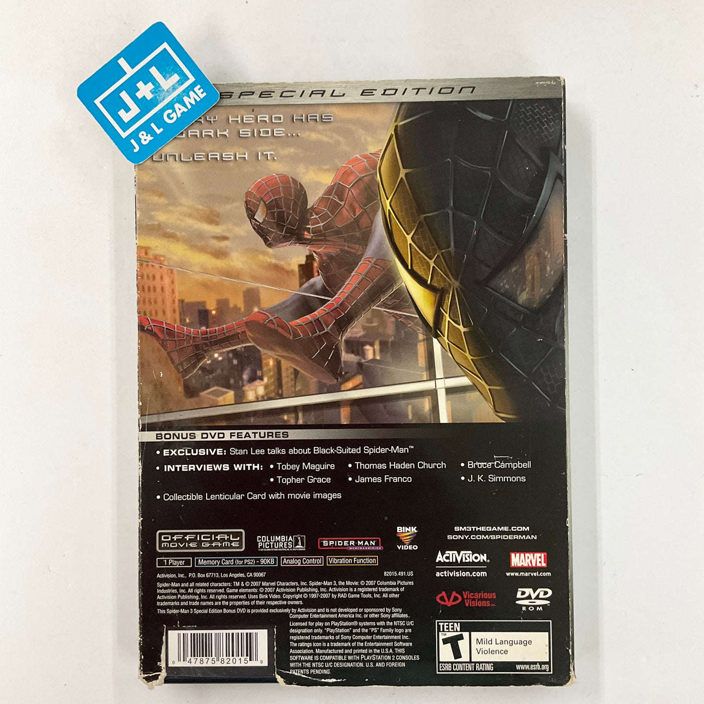 Spider-Man 3 (Special Edition) - (PS2) PlayStation 2 [Pre-Owned] | J&L Game