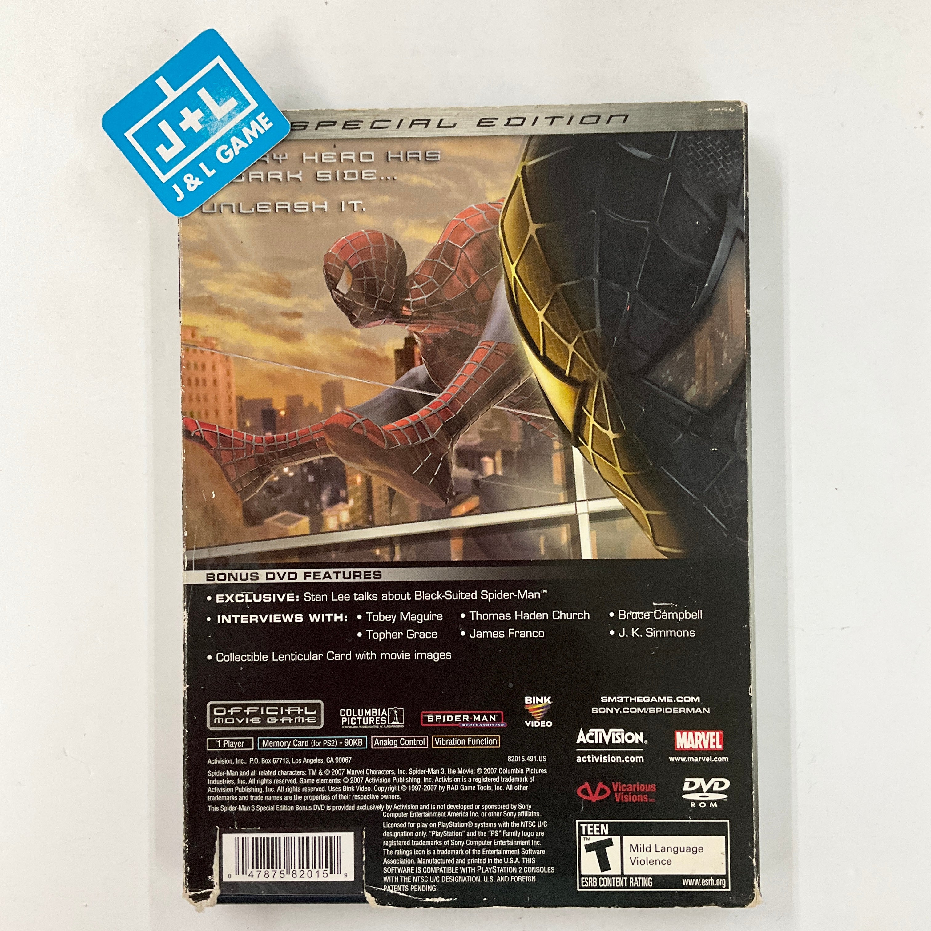 Spider-Man 3 (Special Edition) - (PS2) PlayStation 2 [Pre-Owned] | J&L Game