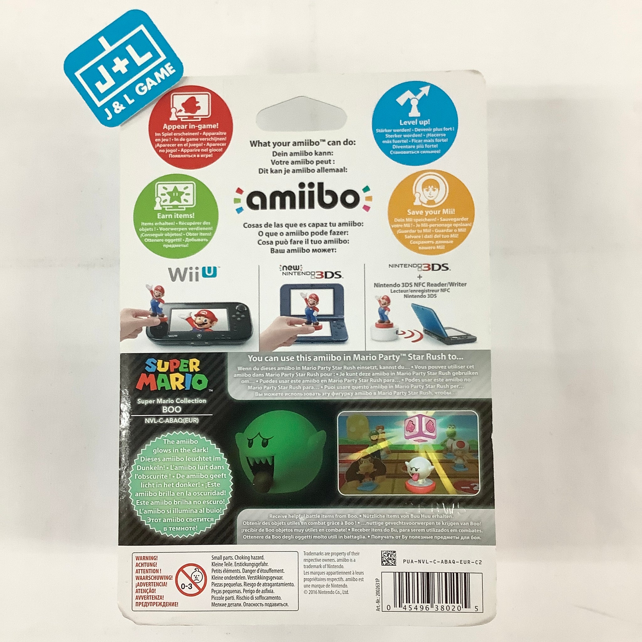Boo (Super Mario series) - Nintendo 3DS Amiibo (European Import) – J&L ...