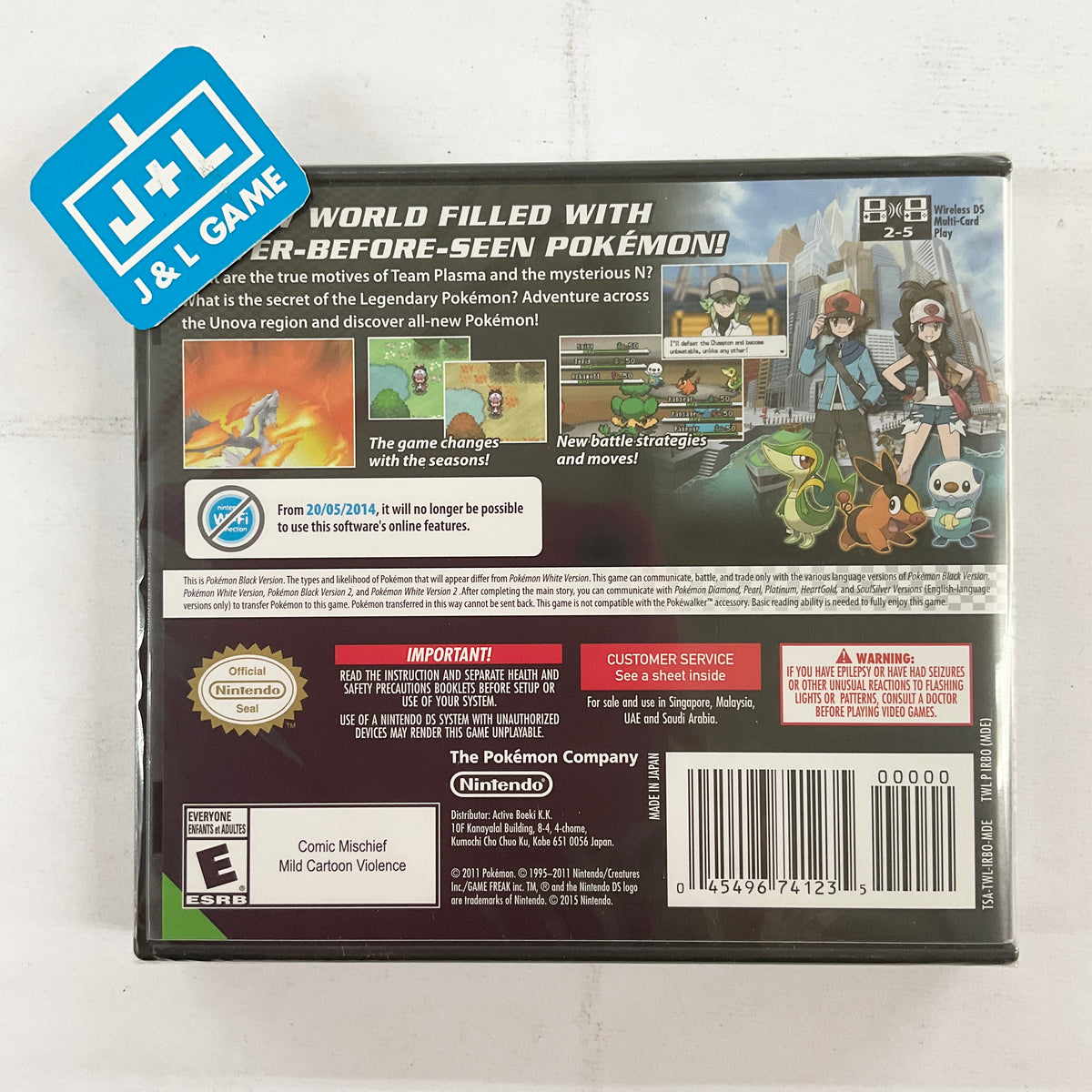 Pokemon Black Version - (NDS) Nintendo DS (World Edition) | J&L Game