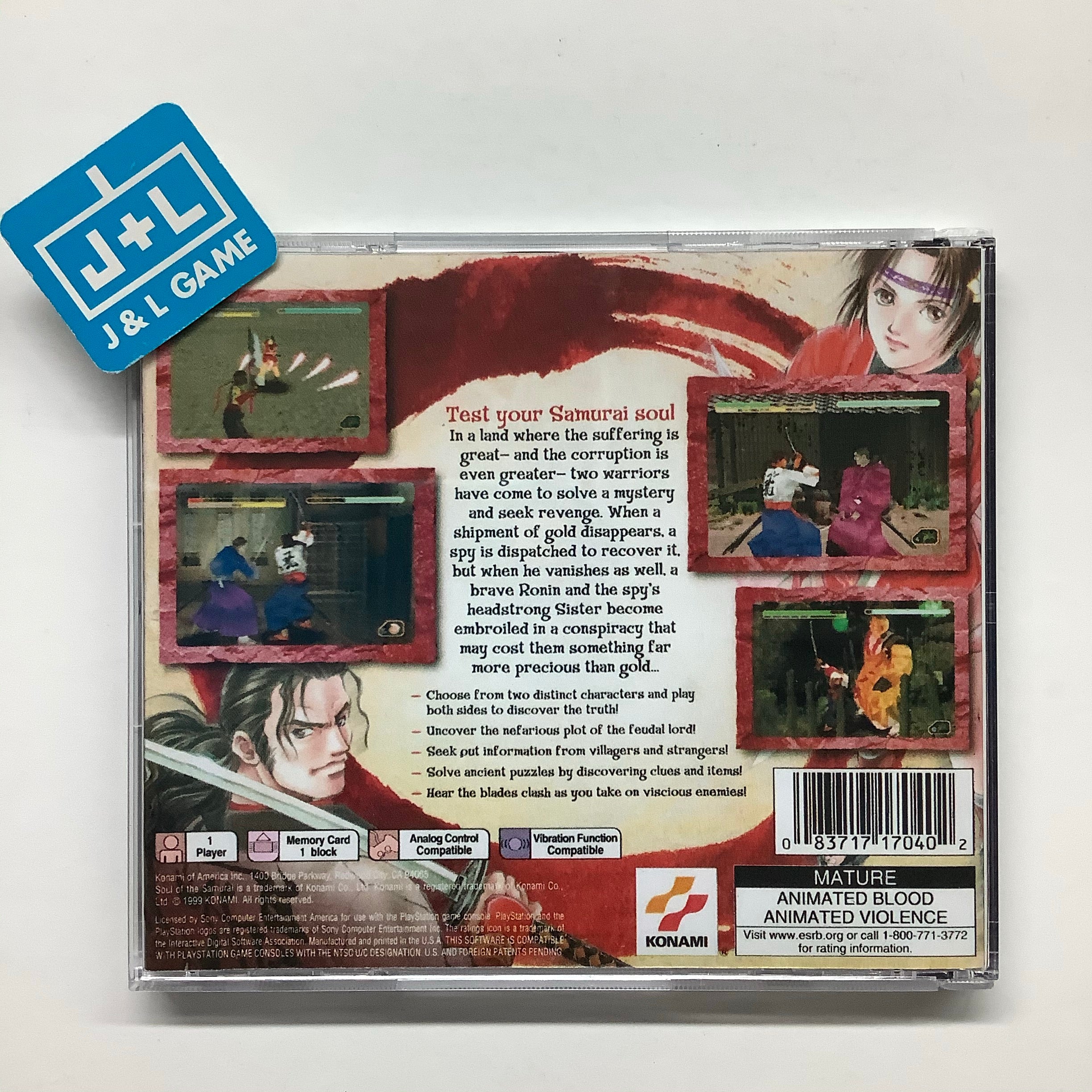 Soul of the Samurai - (PS1) PlayStation 1 [Pre-Owned] | J&L Game