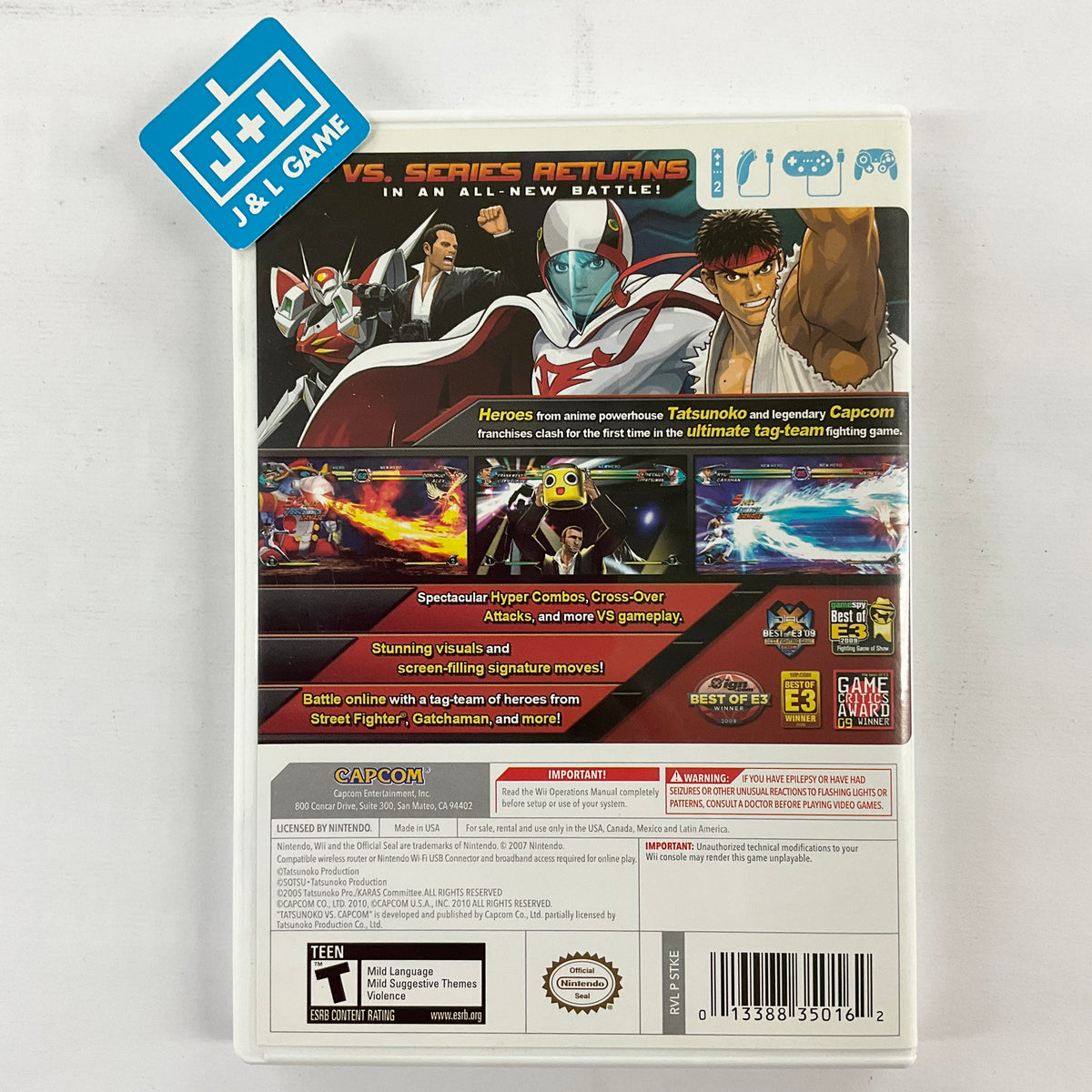 Tatsunoko vs. Capcom: Ultimate All-Stars - Nintendo Wii [Pre-Owned] | J ...