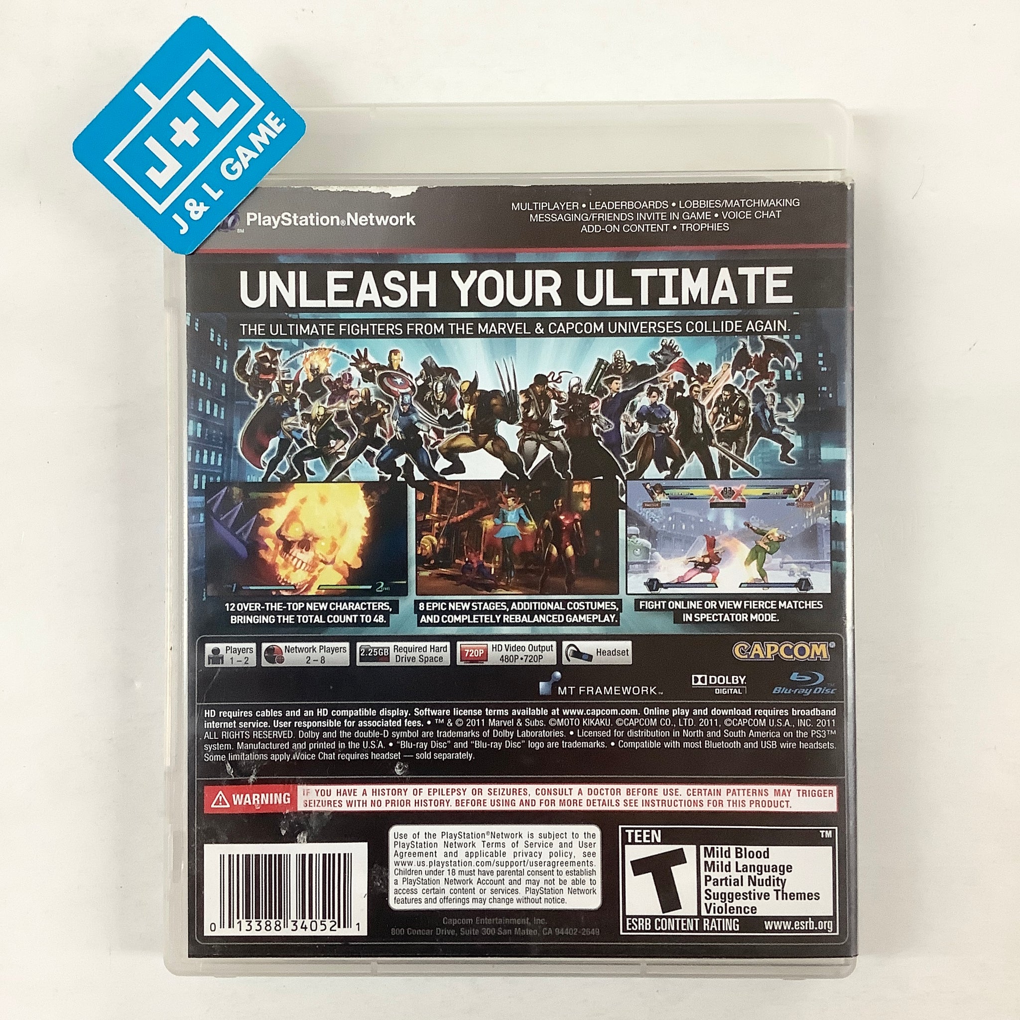 Ultimate Marvel vs. Capcom 3 - (PS3) PlayStation 3 [Pre-Owned] – J&L Game