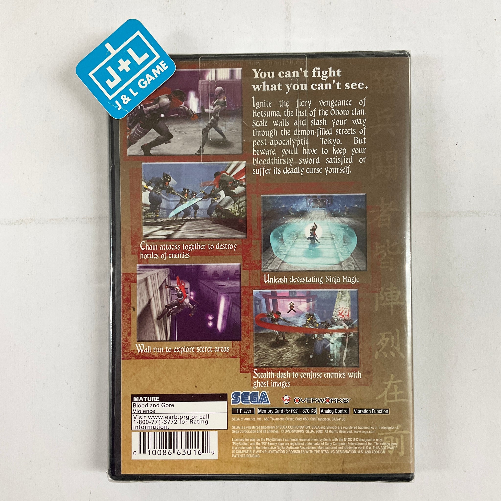 Shinobi - (PS2) PlayStation 2 – J&L Video Games New York City