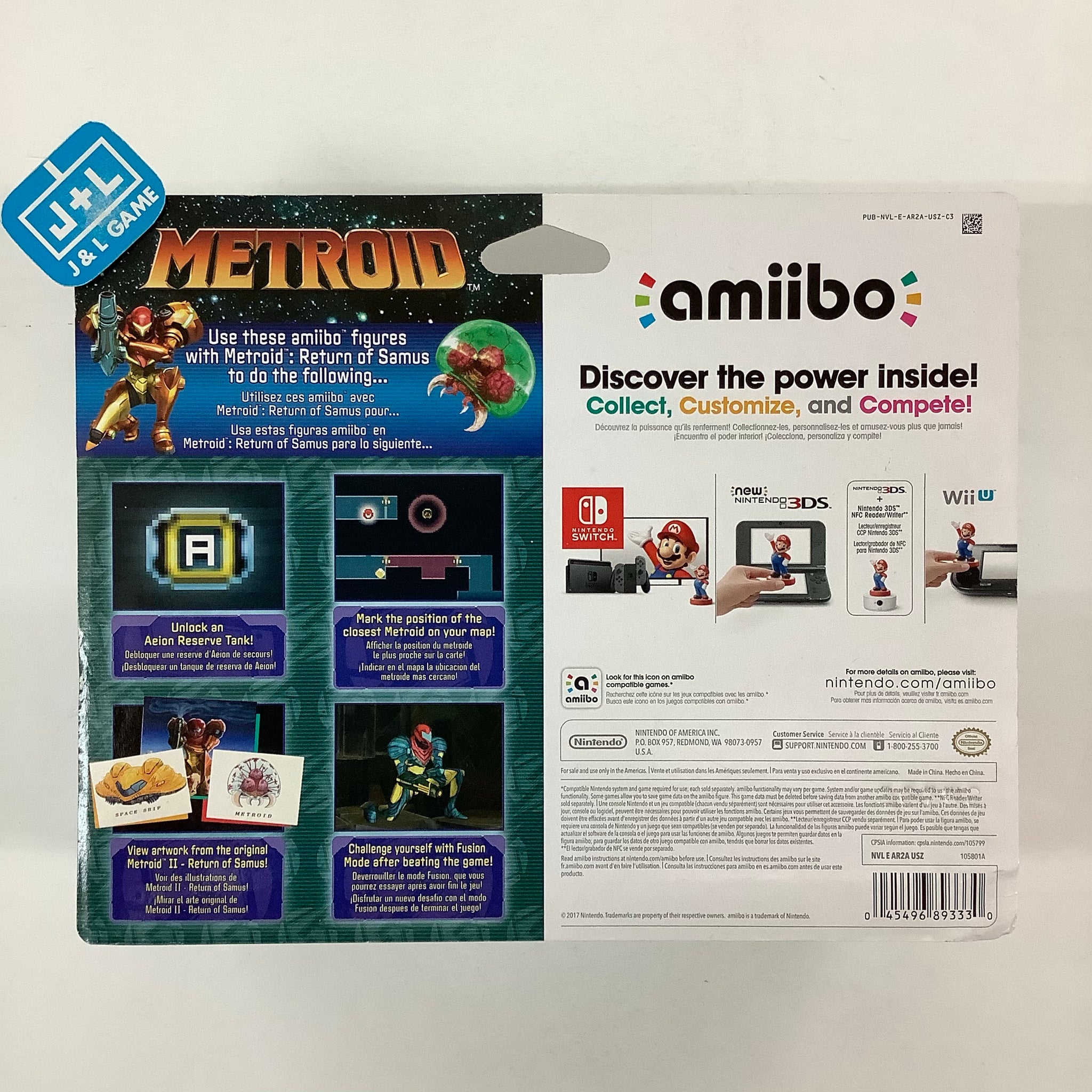 Samus Aran & Metroid 2-Pack (Metroid series) - Nintendo 3DS Amiibo – J ...