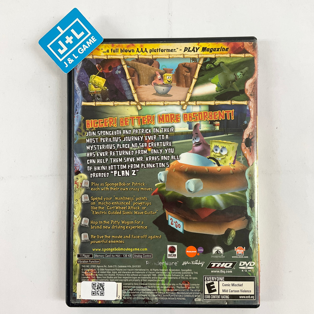 The SpongeBob SquarePants Movie (Greatest Hits) - (PS2) PlayStation 2 ...