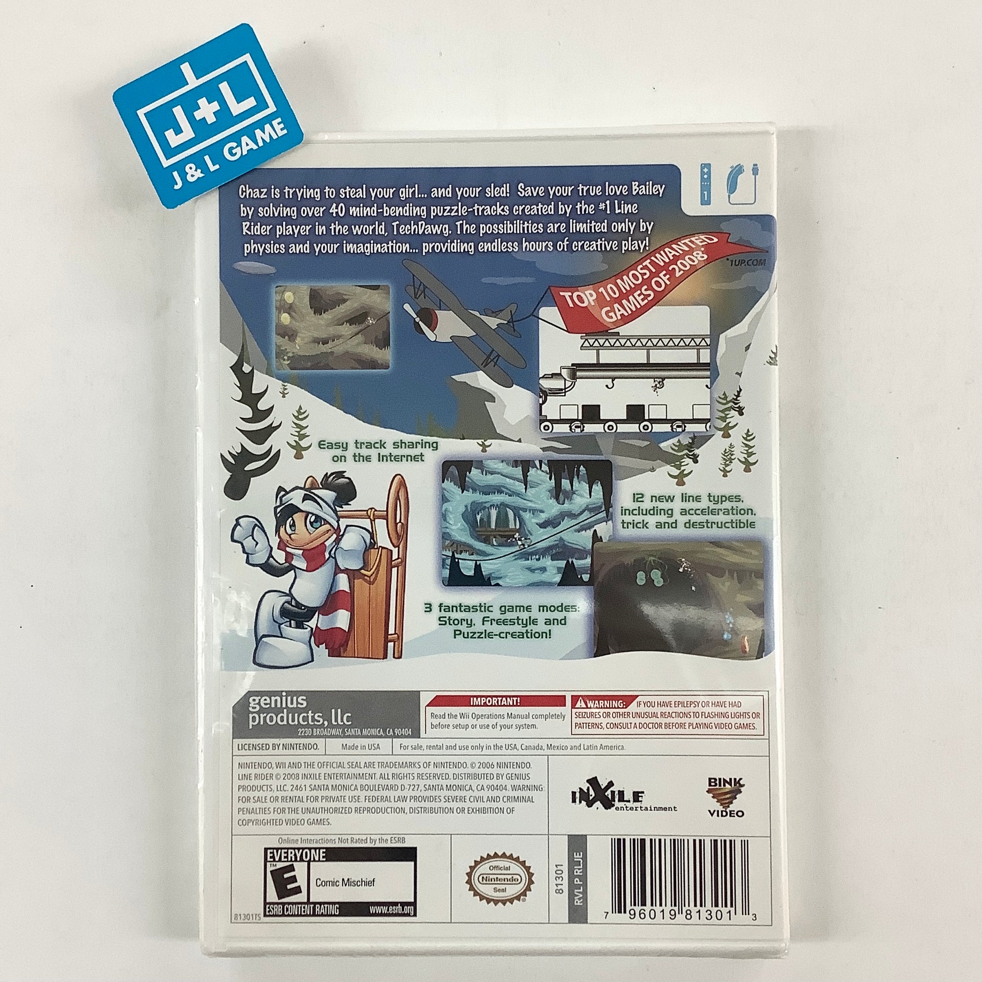 Line Rider 2: Unbound - Nintendo Wii | J&L Game