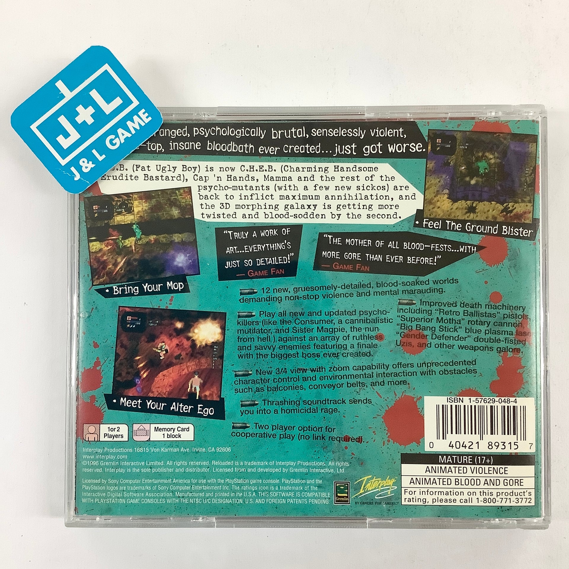 Reloaded - (PS1) PlayStation 1 [Pre-Owned] | J&L Game