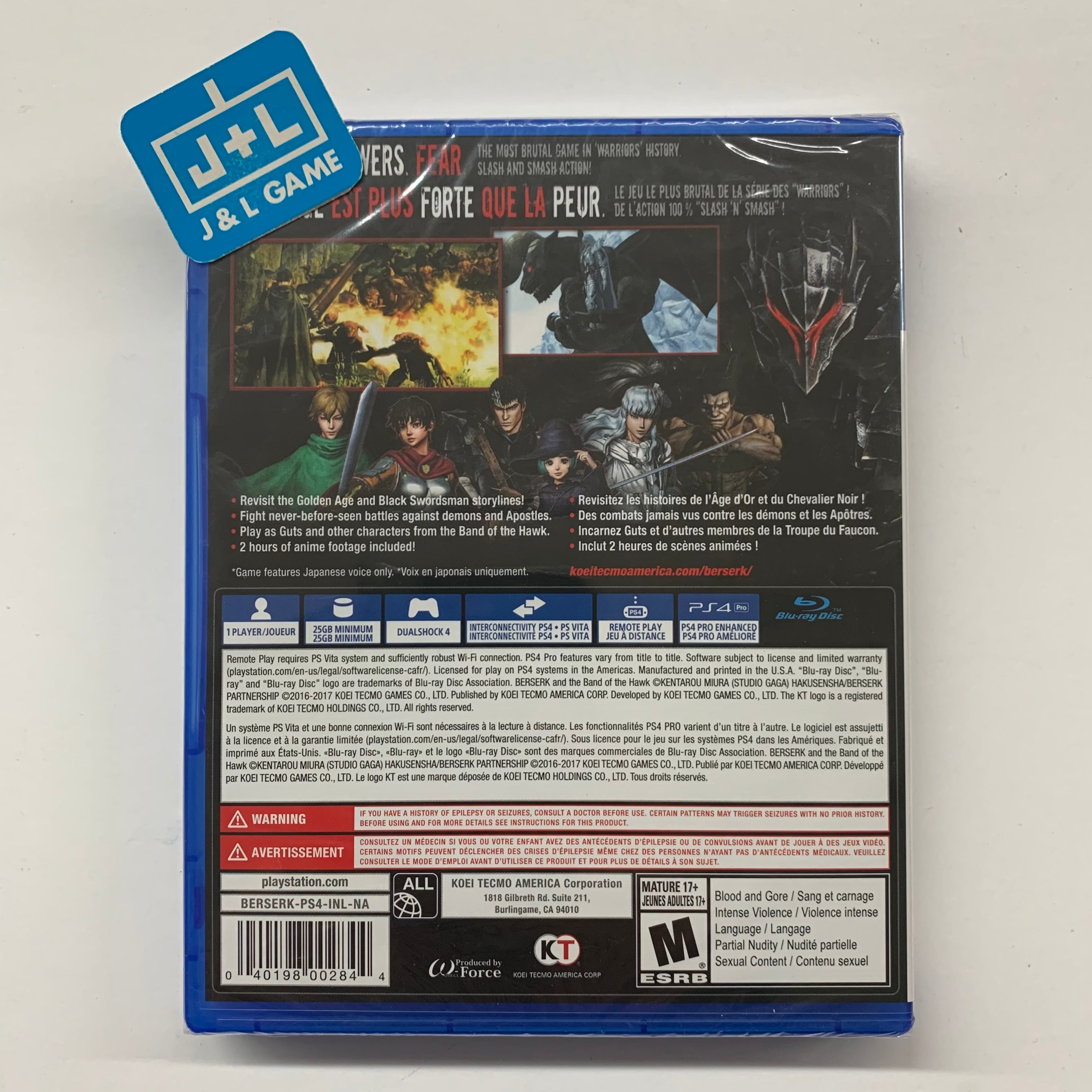 Berserk and the Band of the Hawk - (PS4) PlayStation 4 | J&L Game