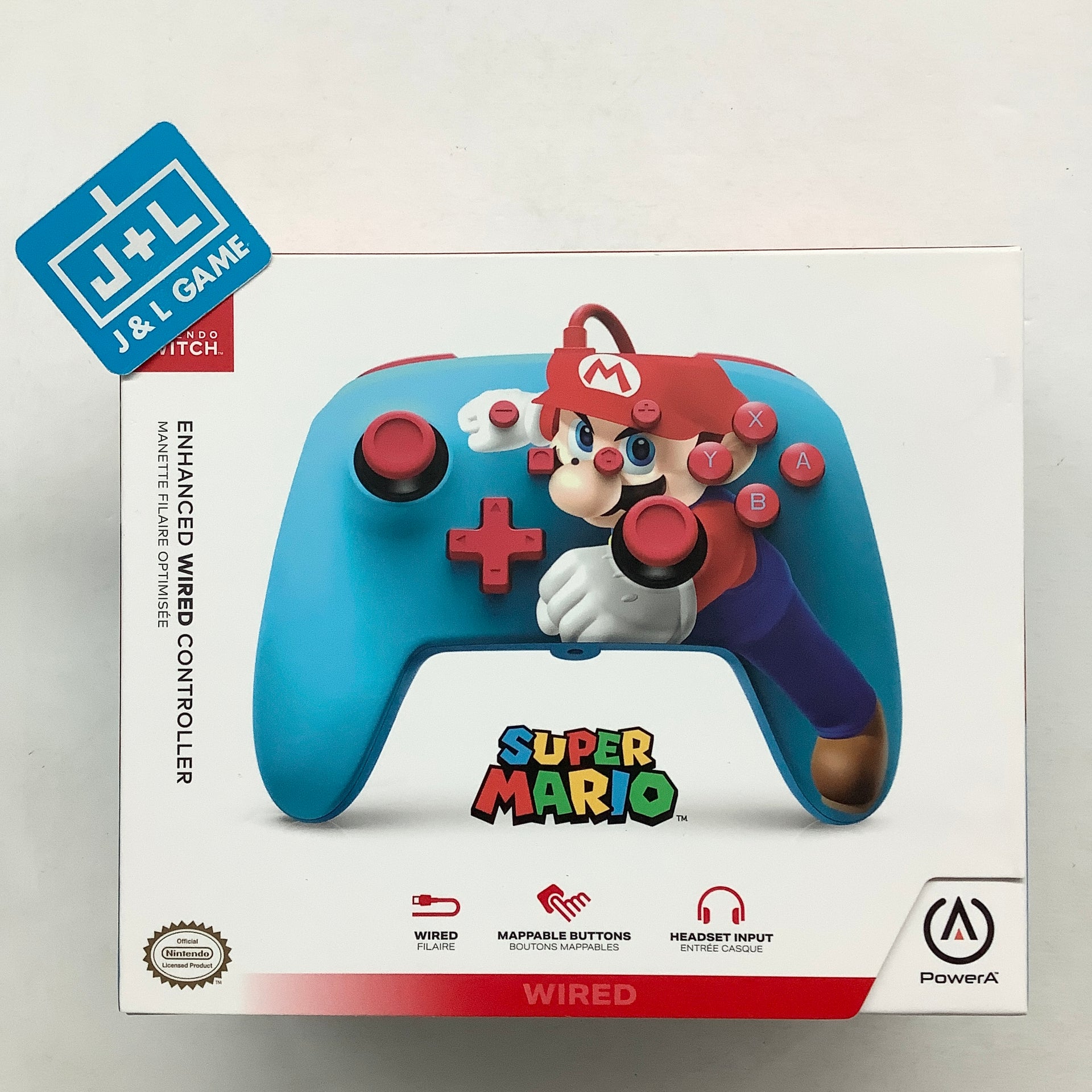 PowerA Enhanced Wired Controller (Mario Punch) - (NSW) Nintendo Switch ...