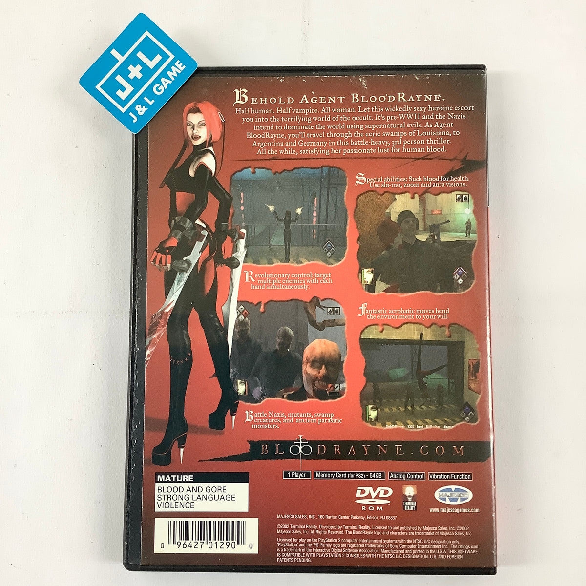 BloodRayne - (PS2) PlayStation 2 [Pre-Owned] | J&L Game