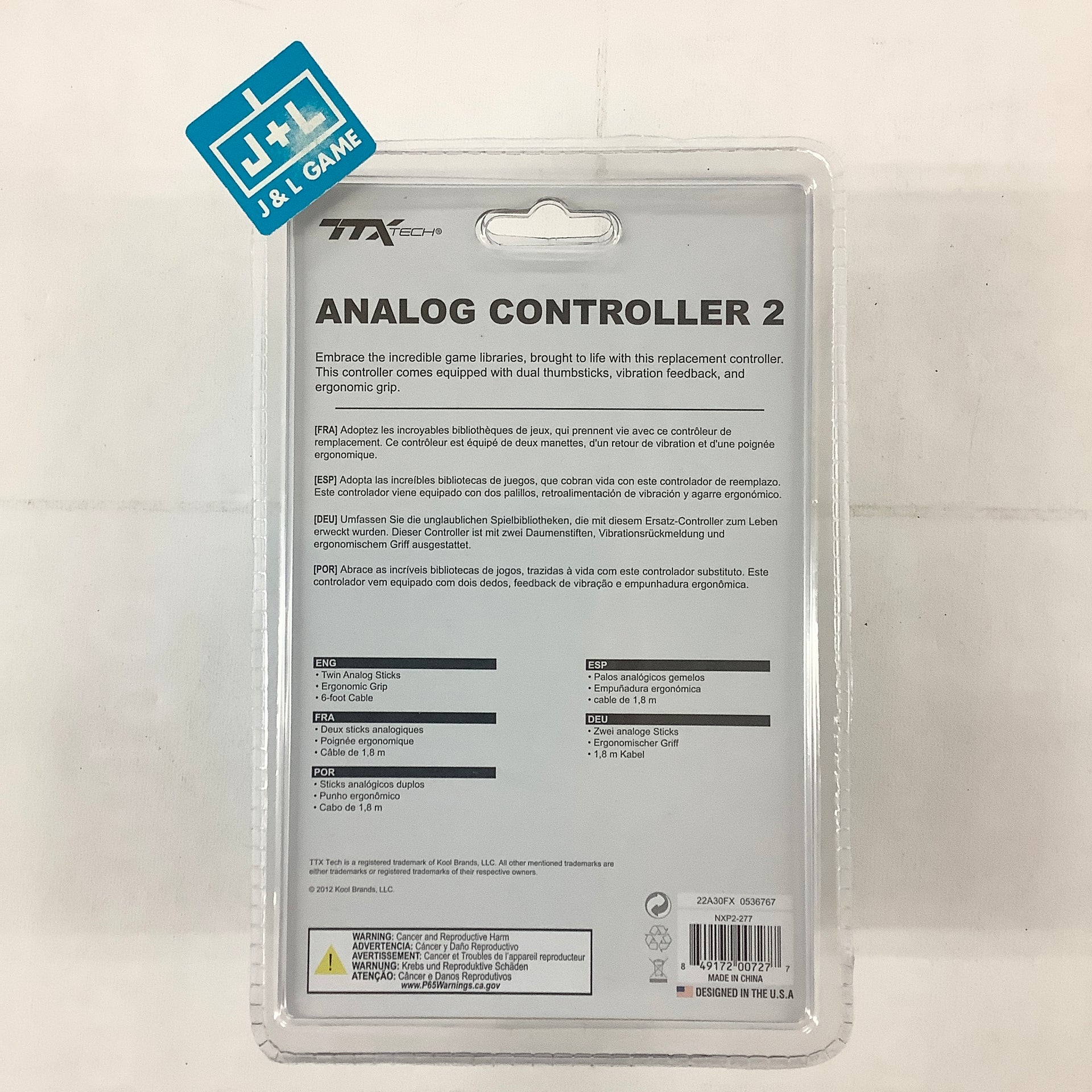 TTX Tech Analog Controller 2 (Clear Red) - (PS2) PlayStation 2 | J&L Game