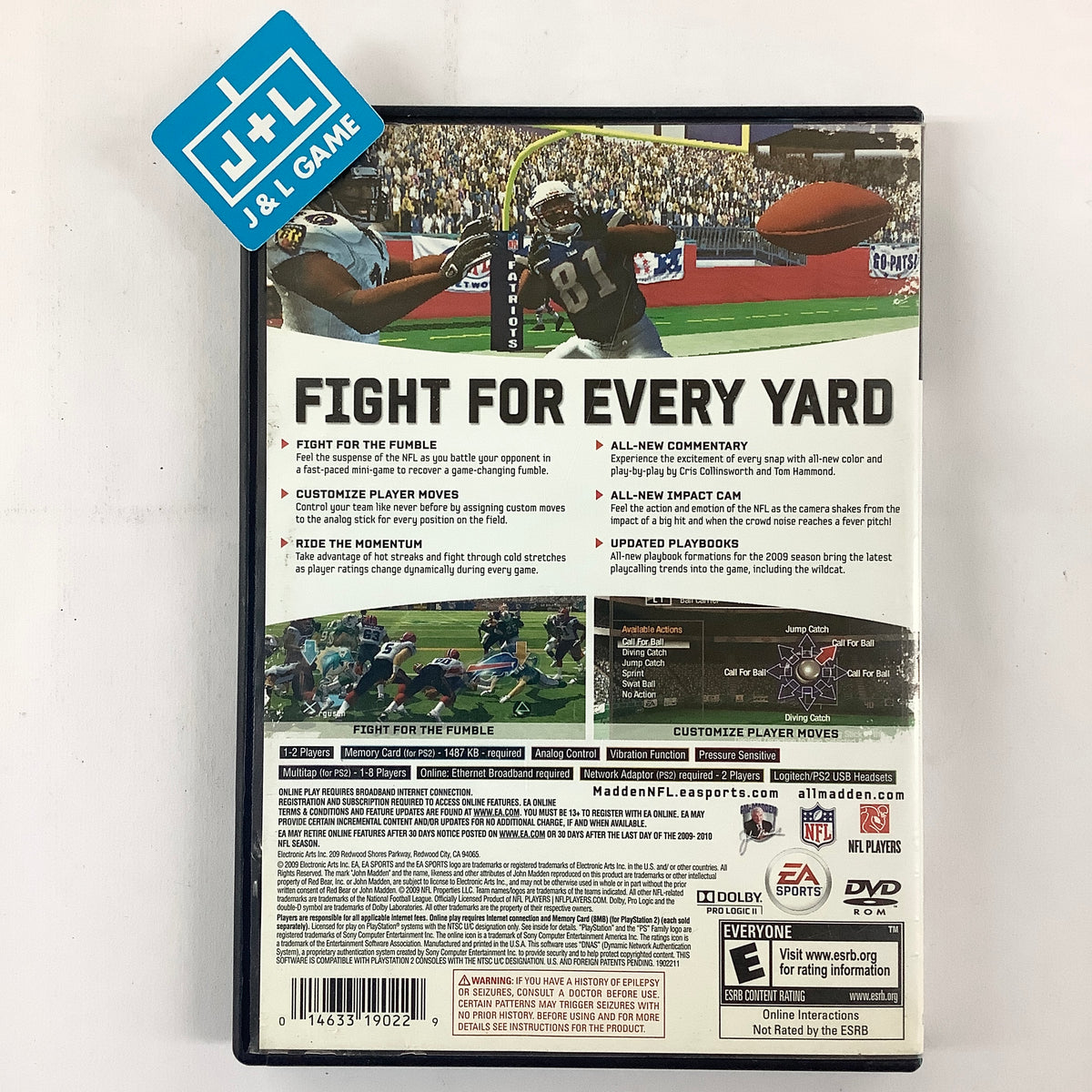 Madden NFL 10 - (PS2) PlayStation 2 [Pre-Owned] | J&L Game