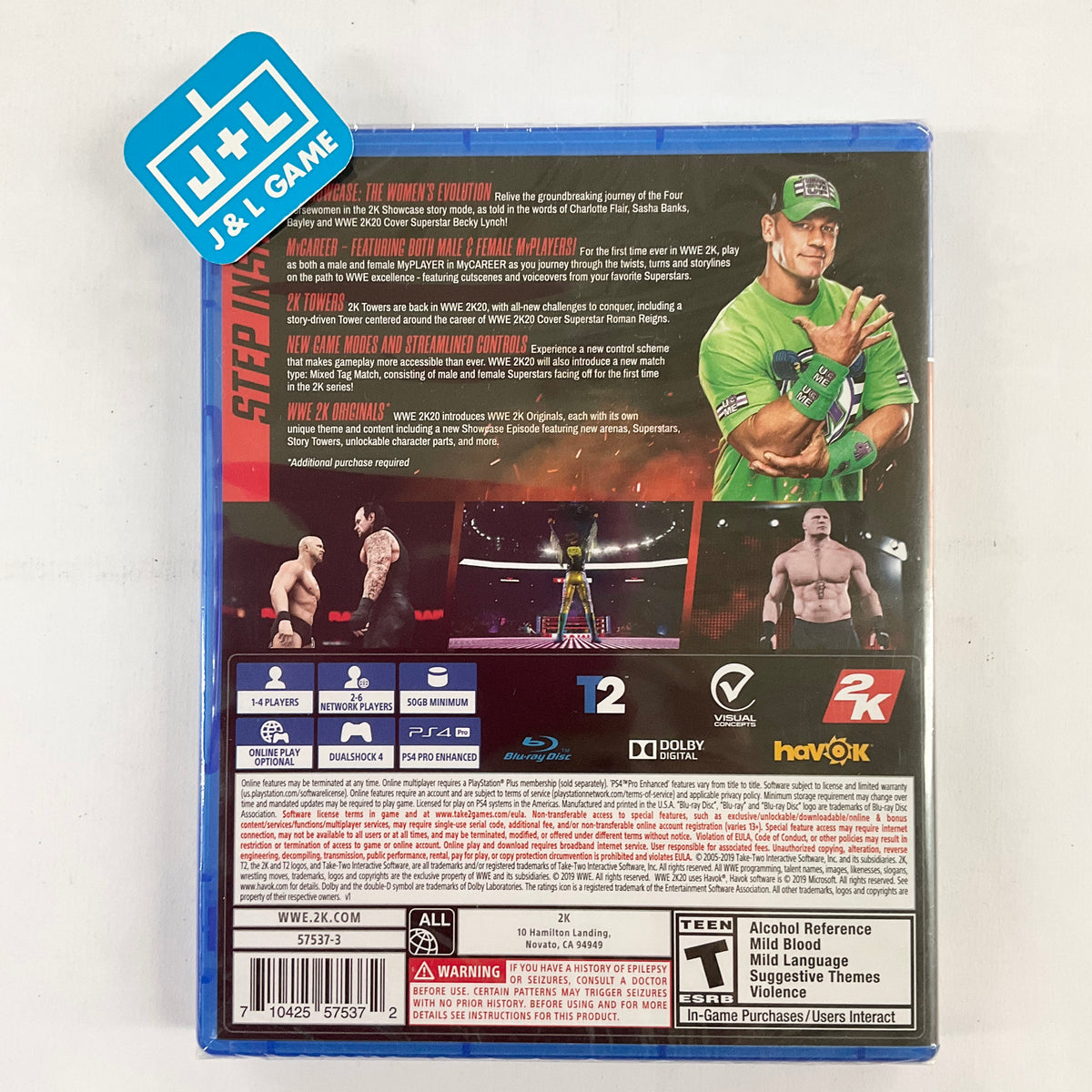 WWE 2K20 - (PS4) PlayStation 4 | J&L Game
