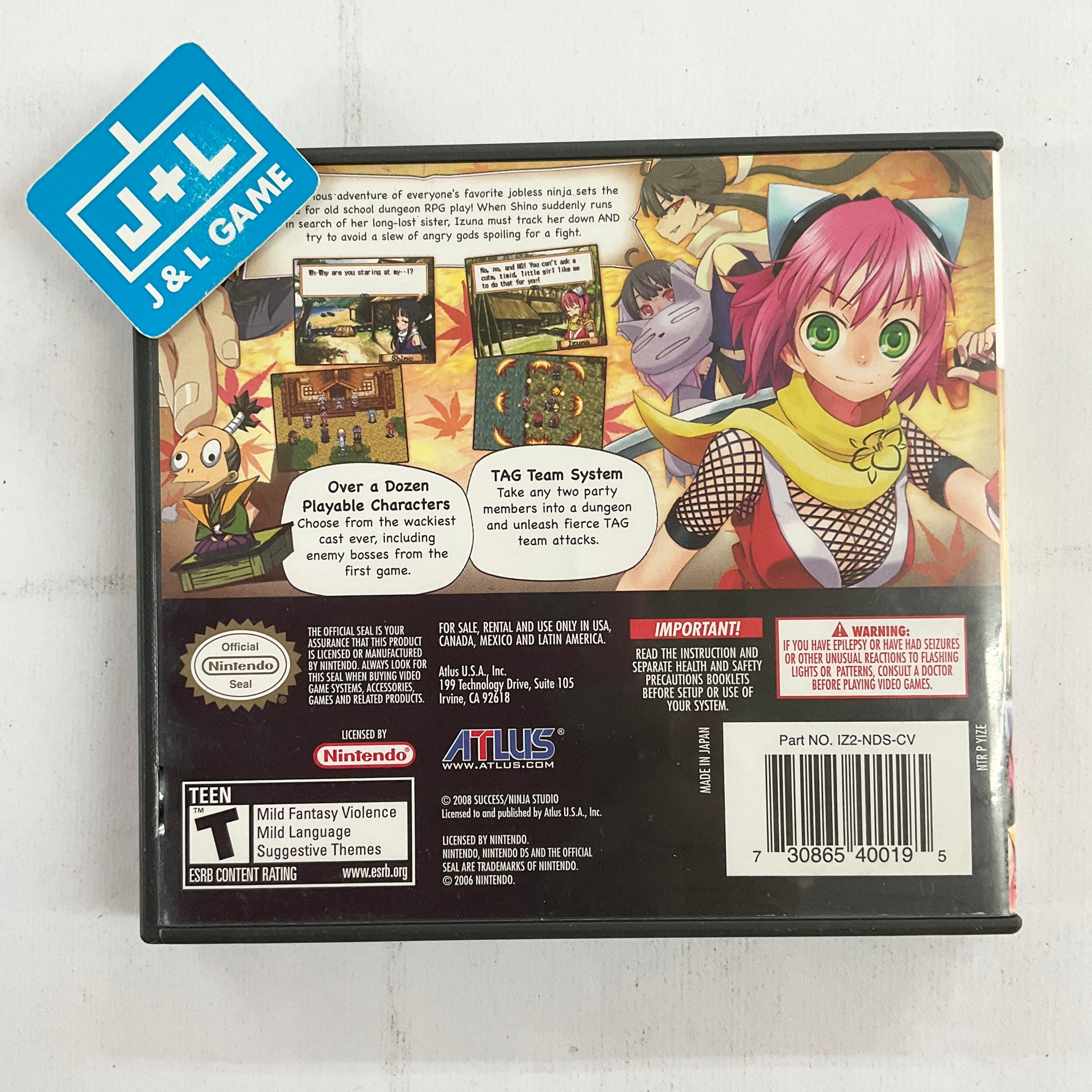 Izuna 2: The Unemployed Ninja Returns - (NDS) Nintendo DS [Pre-Owned ...