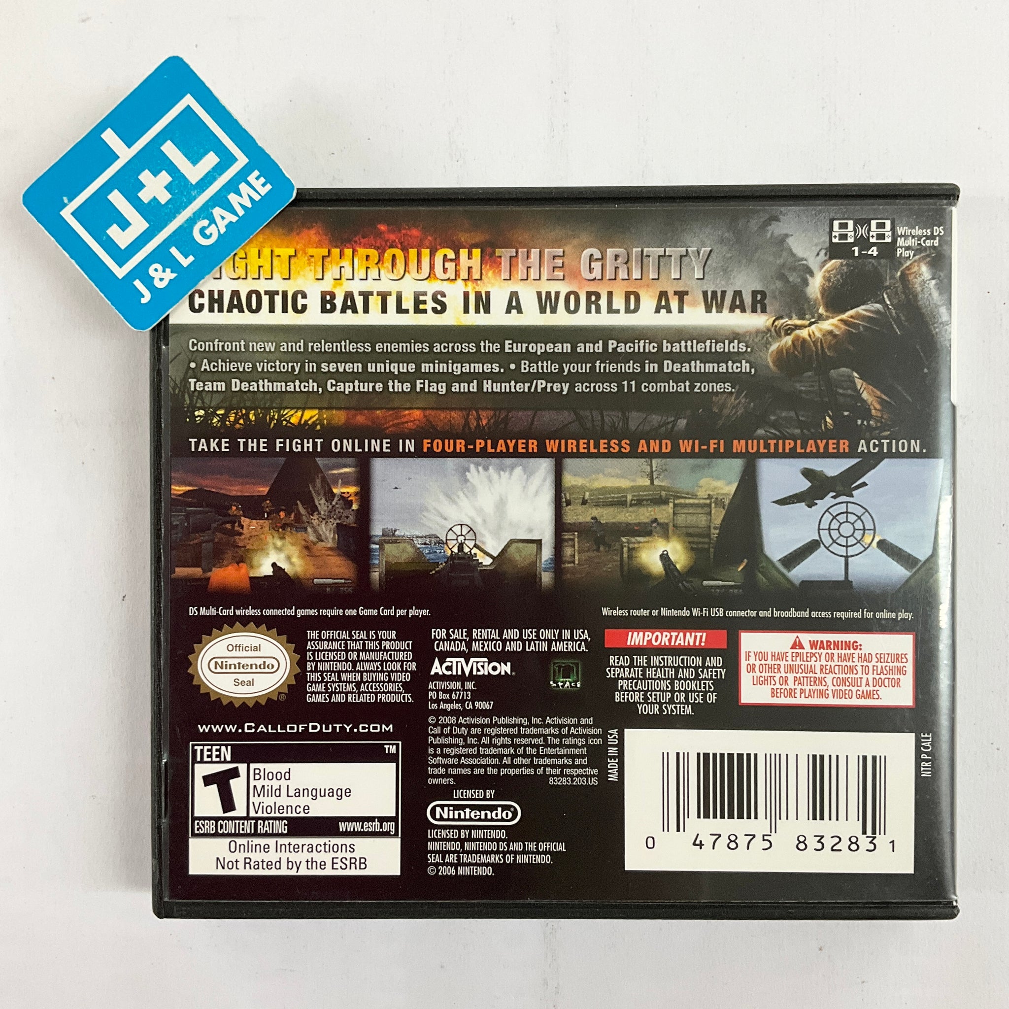 Call of Duty: World at War - (NDS) Nintendo DS [Pre-Owned] – J&L Video ...