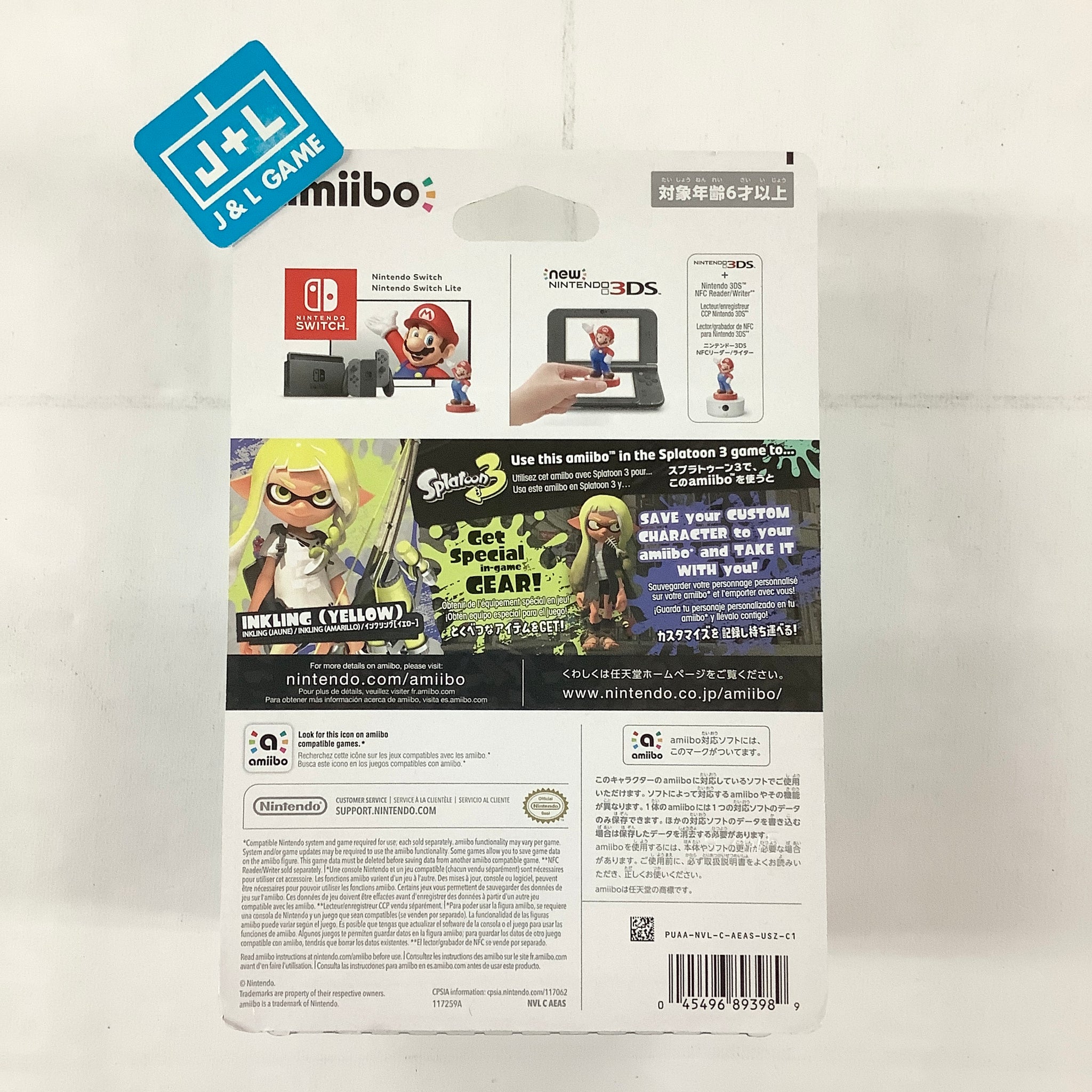 Inkling Girl (Yellow) (Splatoon Series) - Nintendo Switch Amiibo – J&L Game
