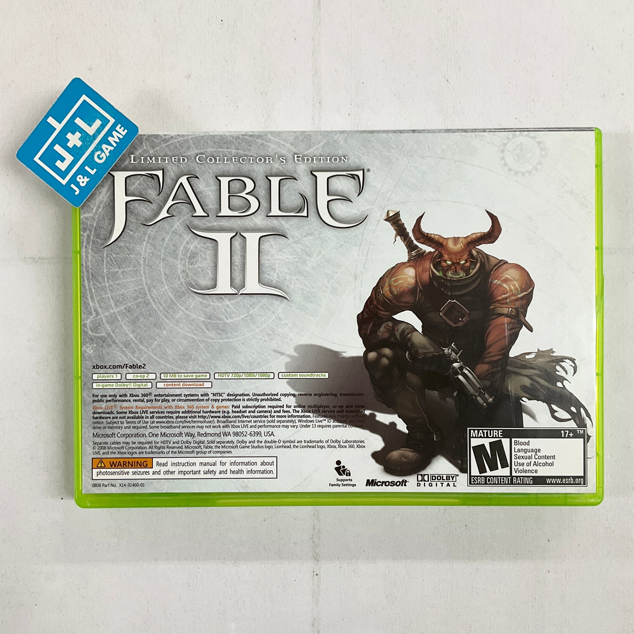 Fable II (Limited Collector's Edition) - Xbox 360 [Pre-Owned] – J&L ...
